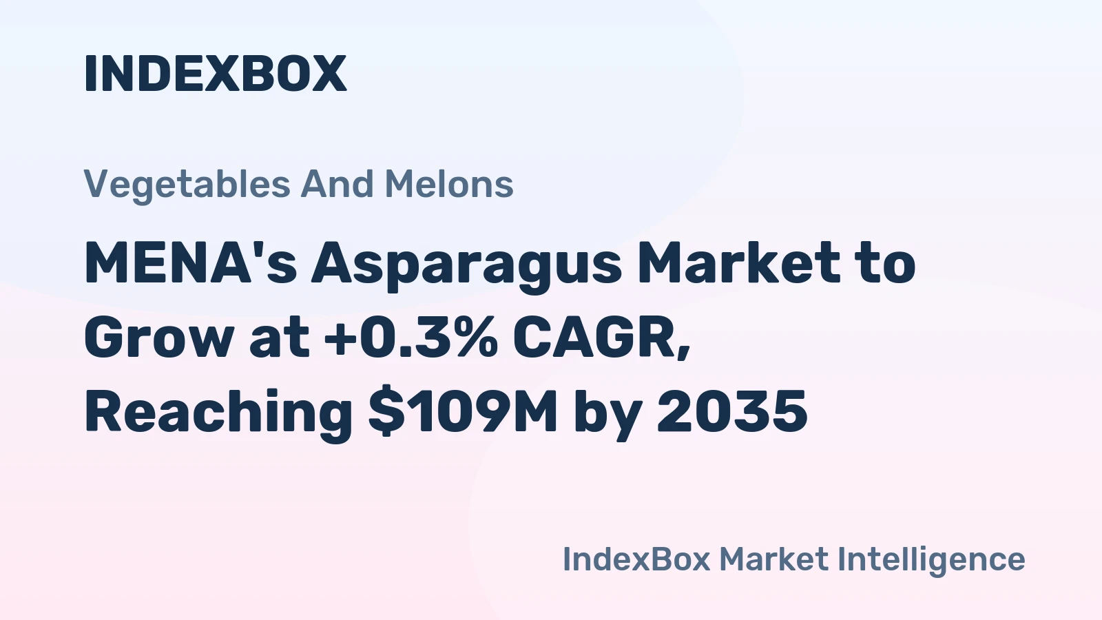 MENA's Asparagus Market to Grow at +0.3% CAGR, Reaching $109M by 2035