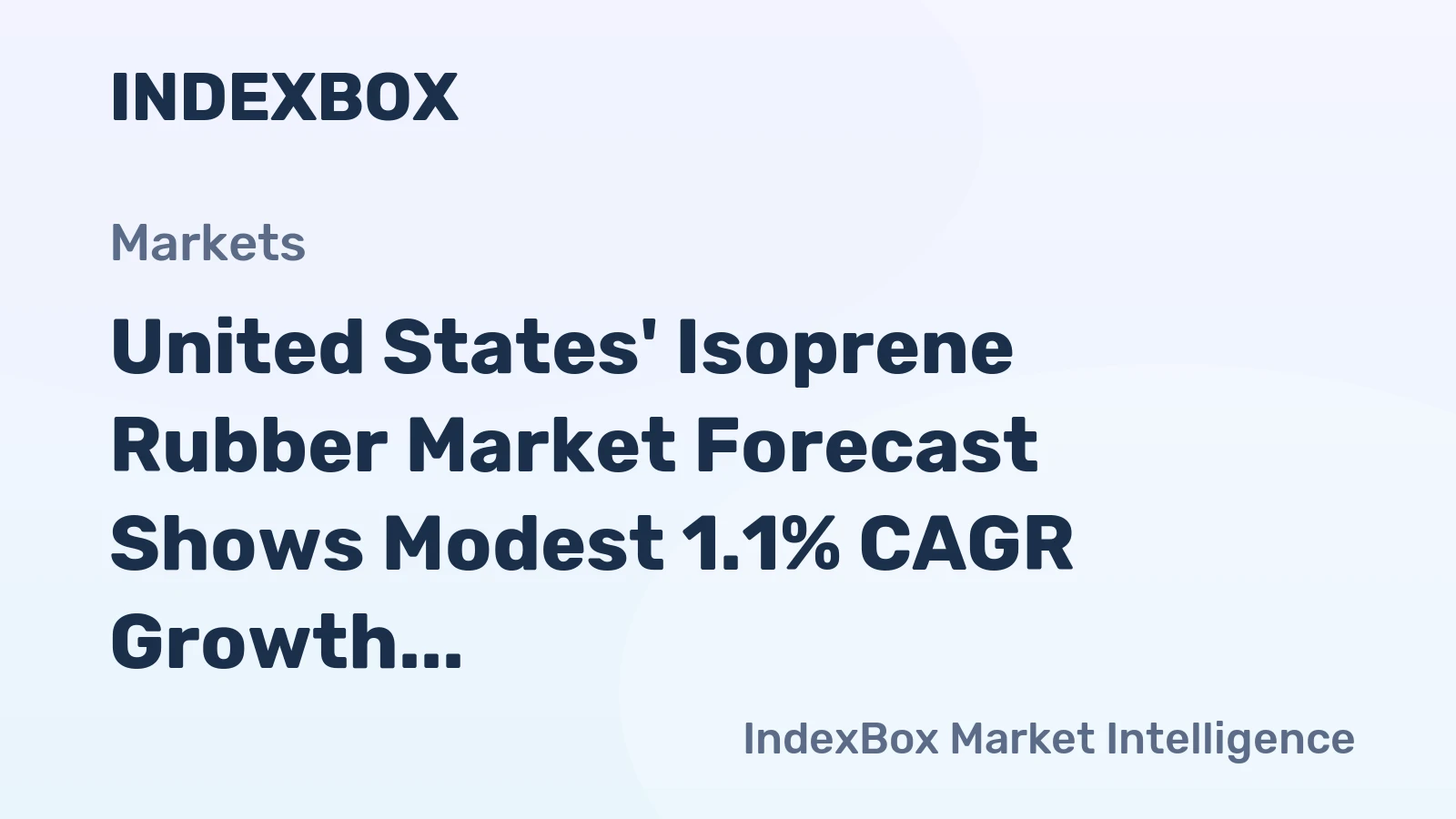 United States' Isoprene Rubber Market Forecast Shows Modest 1.1% CAGR Growth Through 2035