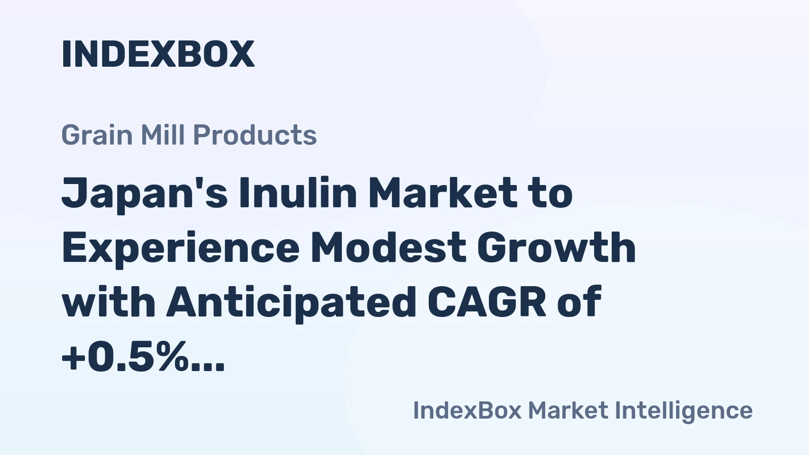Japan's Inulin Market to Experience Modest Growth with Anticipated CAGR of +0.5% from 2024 to 2035
