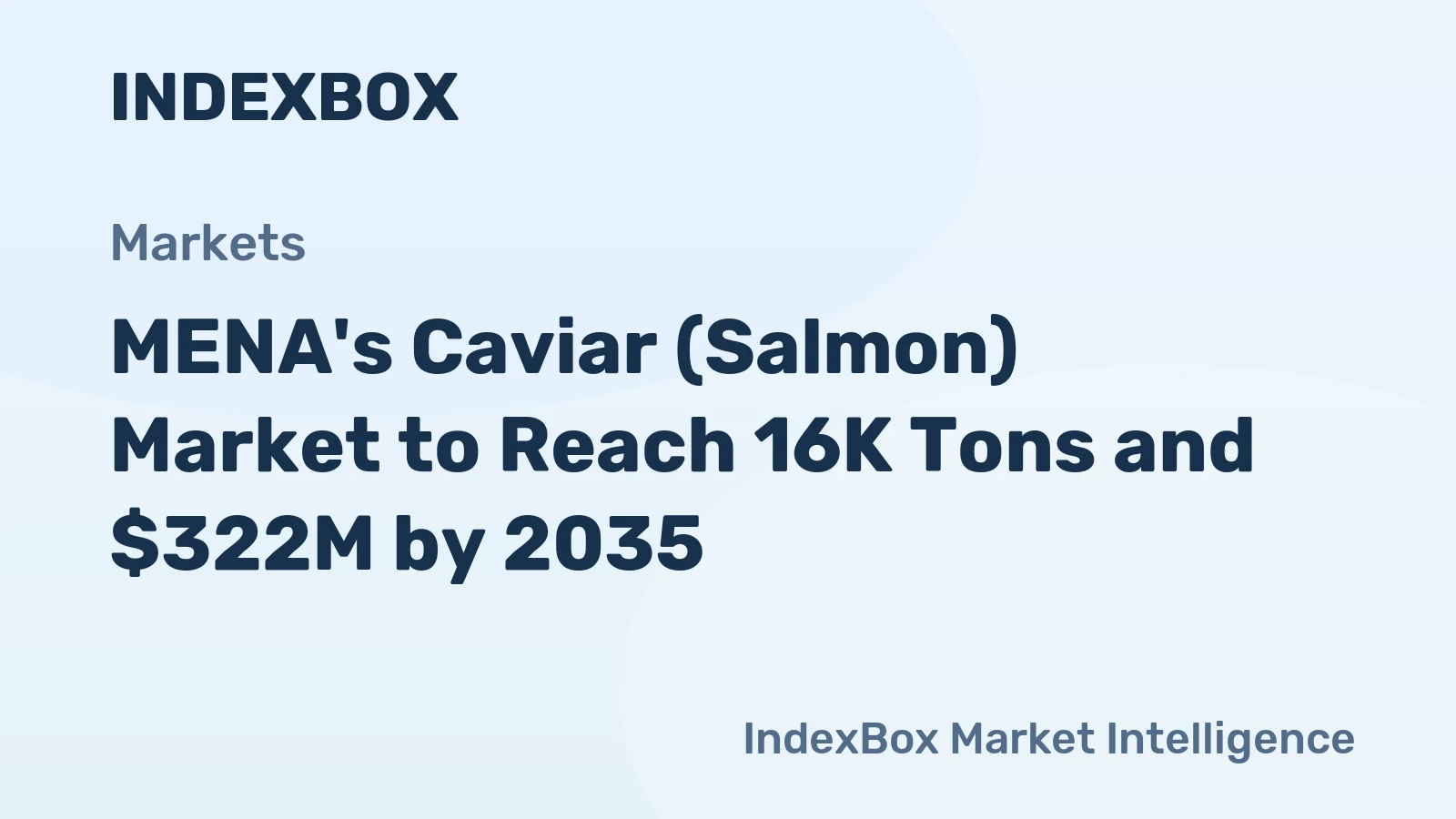 MENA's Caviar (Salmon) Market to Reach 16K Tons and $322M by 2035