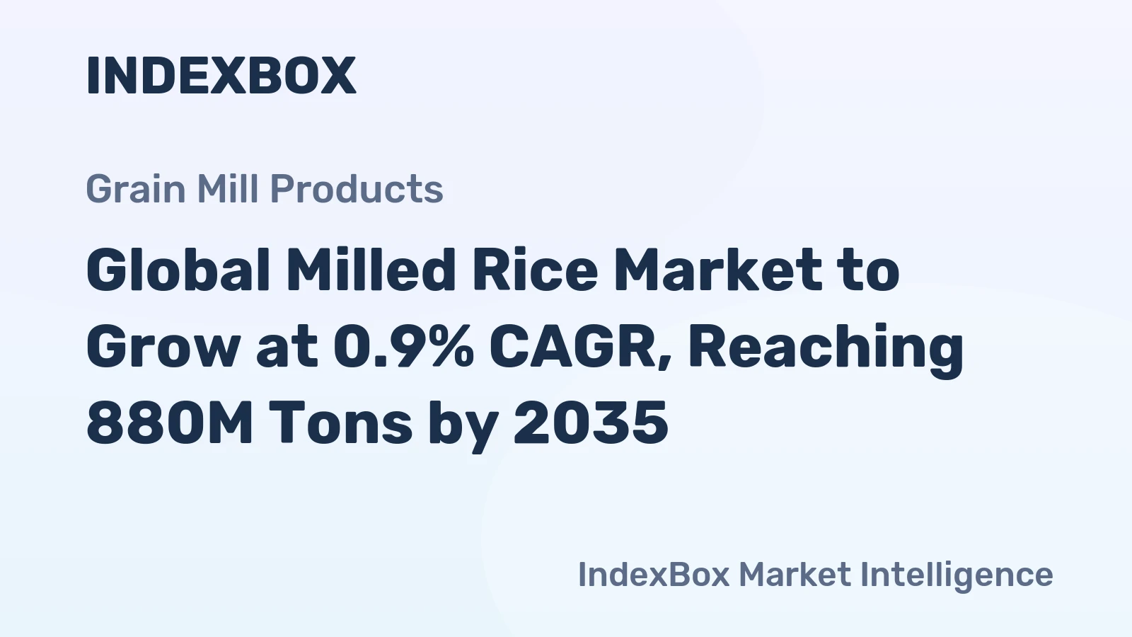 Global Milled Rice Market to Grow at 0.9% CAGR, Reaching 880M Tons by 2035