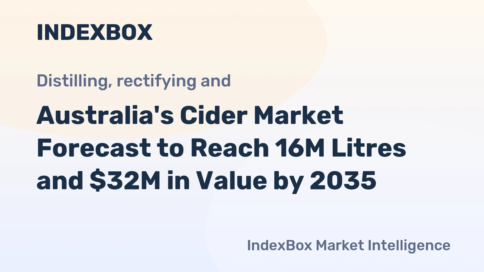 Australia's Cider Market Forecast to Reach 16M Litres and $32M in Value by 2035