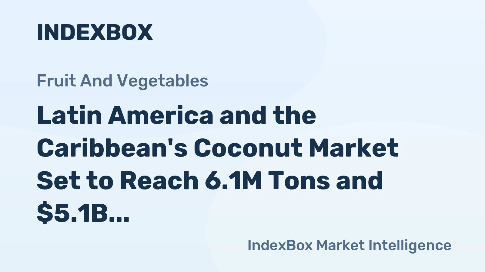 Latin America and the Caribbean's Coconut Market Set to Reach 6.1M Tons and $5.1B by 2035
