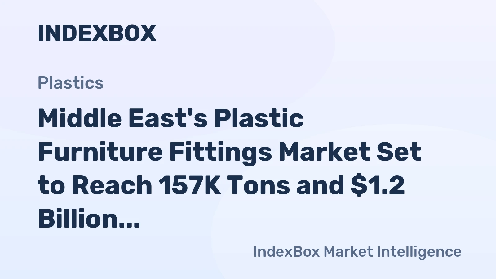 Middle East's Plastic Furniture Fittings Market Set to Reach 157K Tons and $1.2 Billion
