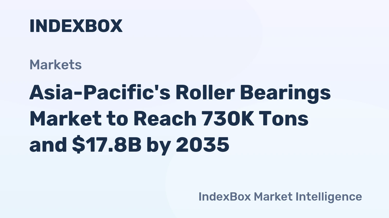 Asia-Pacific's Roller Bearings Market to Reach 730K Tons and $17.8B by 2035
