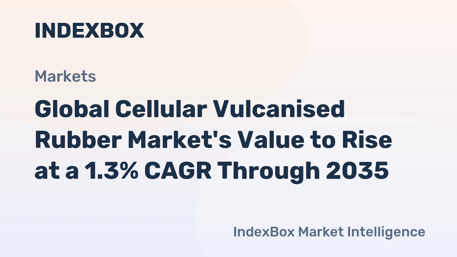 Global Cellular Vulcanised Rubber Market's Value to Rise at a 1.3% CAGR Through 2035