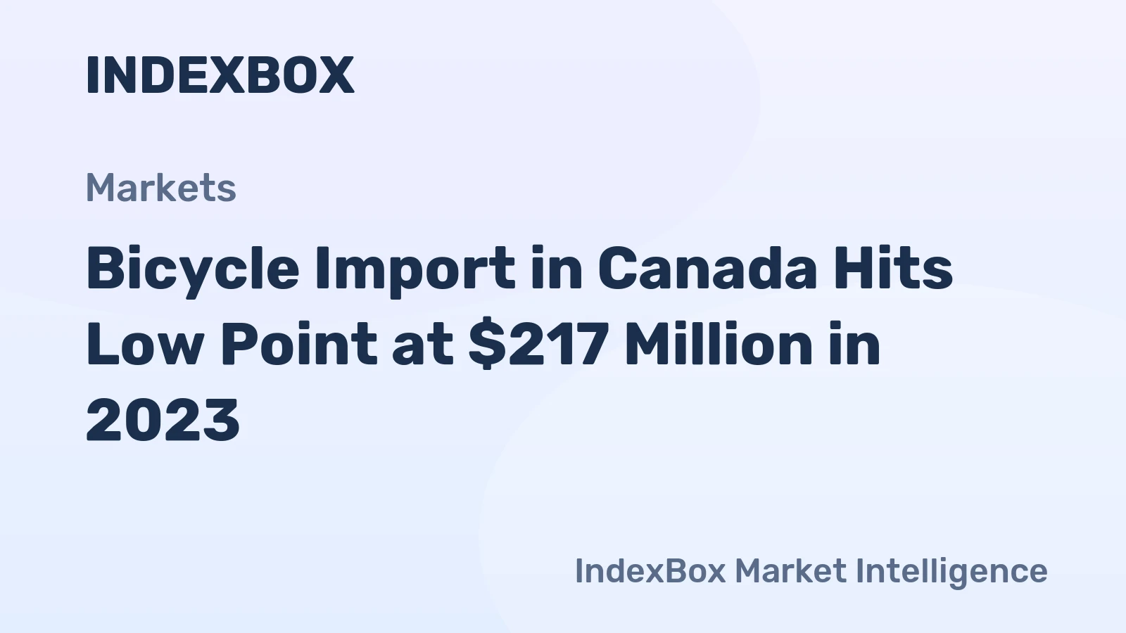 Bicycle Import in Canada Hits Low Point at $217 Million in 2023