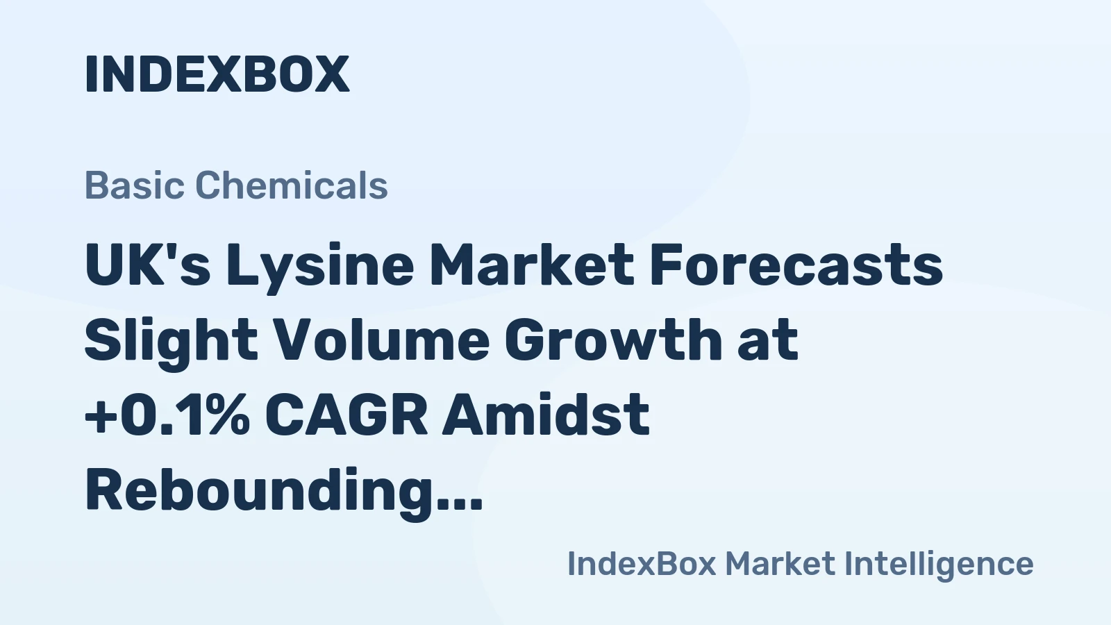 UK's Lysine Market Forecasts Slight Volume Growth at +0.1% CAGR Amidst Rebounding Demand