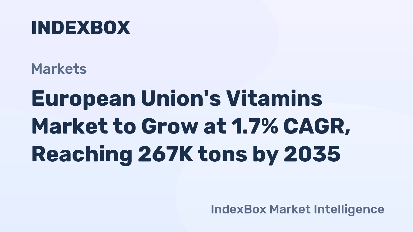 European Union's Vitamins Market to Grow at 1.7% CAGR, Reaching 267K tons by 2035