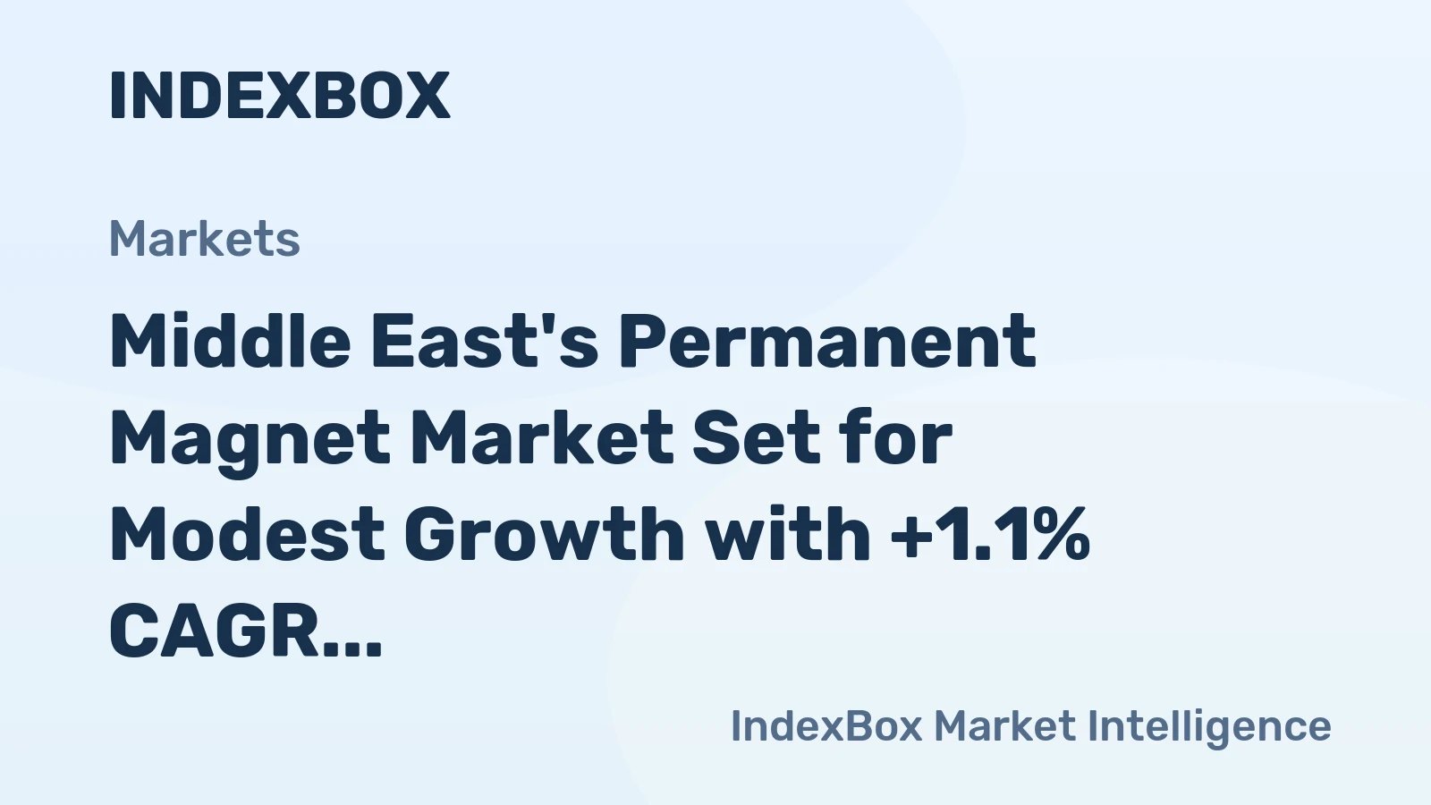 Middle East's Permanent Magnet Market Set for Modest Growth with +1.1% CAGR Through 2035
