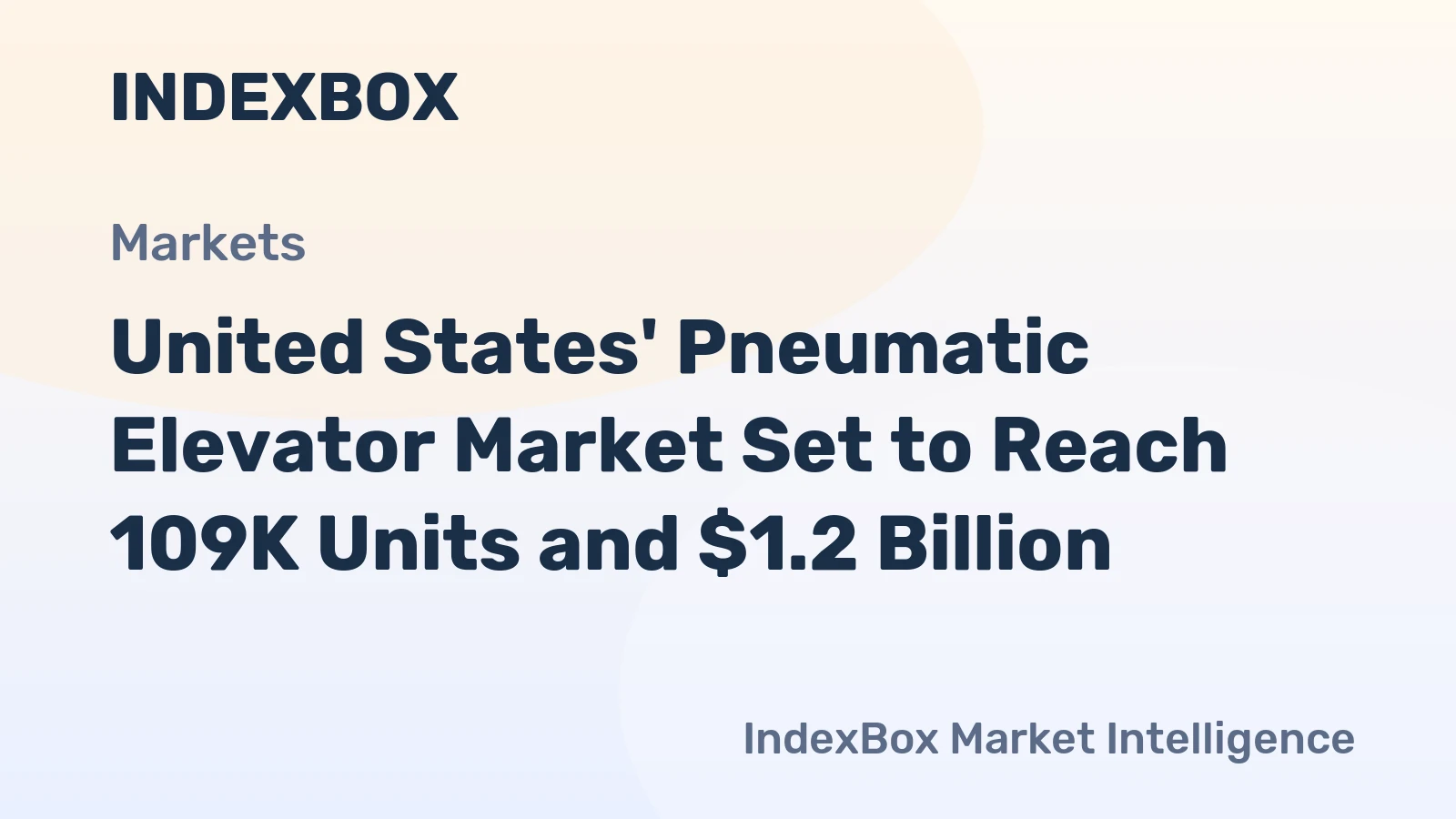 United States' Pneumatic Elevator Market Set to Reach 109K Units and $1.2 Billion
