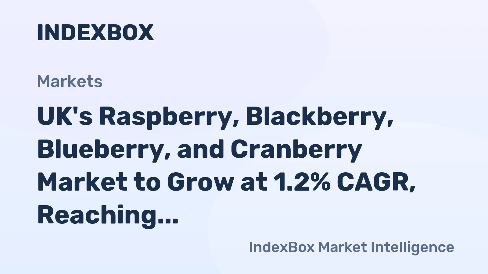 UK's Raspberry, Blackberry, Blueberry, and Cranberry Market to Grow at 1.2% CAGR, Reaching $1.2B by 2035