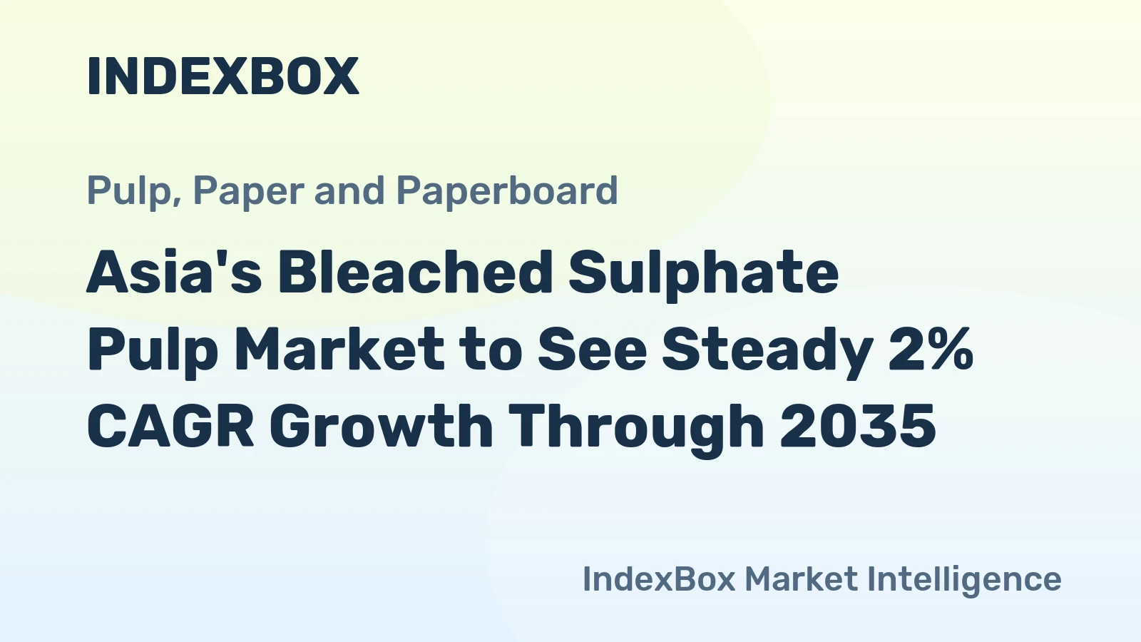 Asia's Bleached Sulphate Pulp Market to See Steady 2% CAGR Growth Through 2035