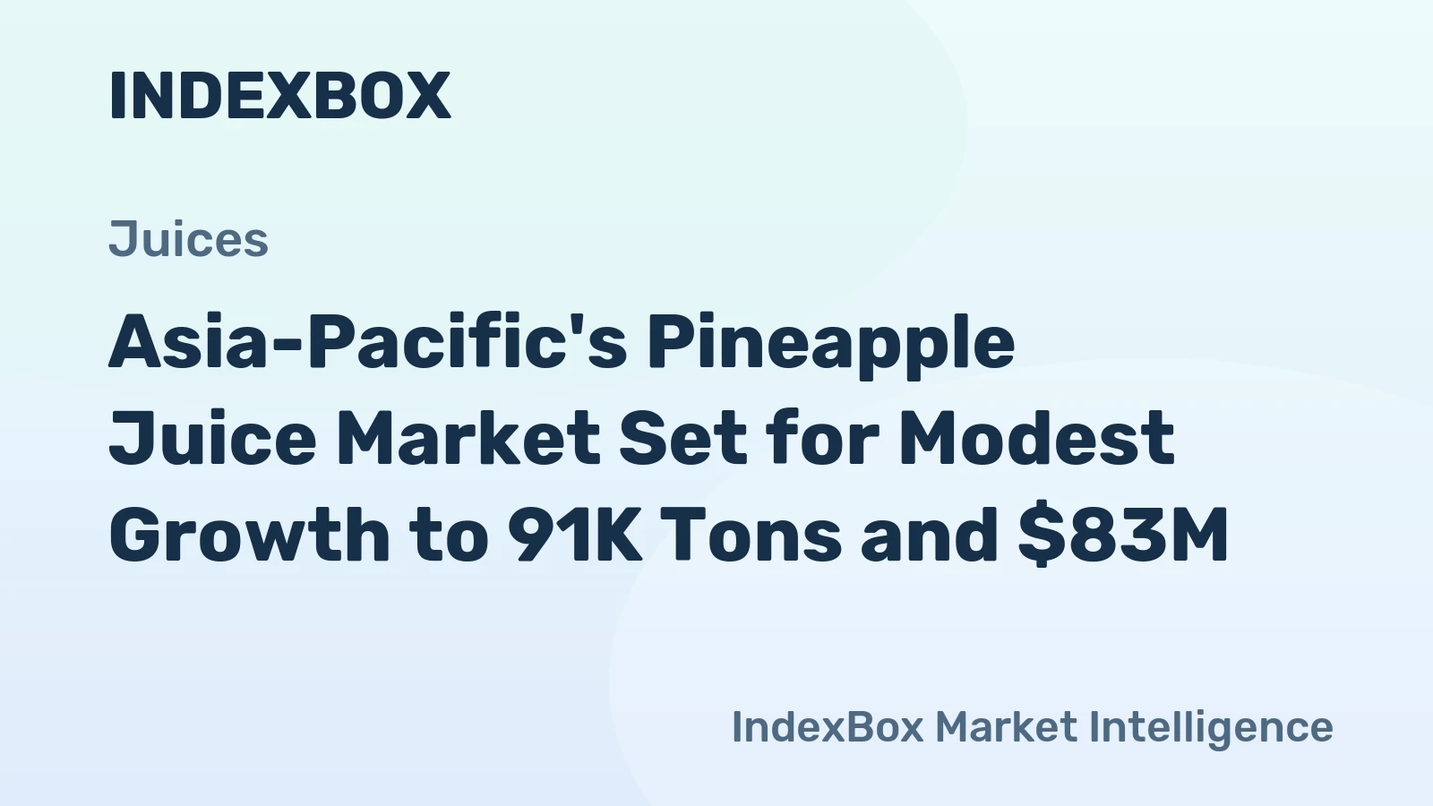 Asia-Pacific's Pineapple Juice Market Set for Modest Growth to 91K Tons and $83M