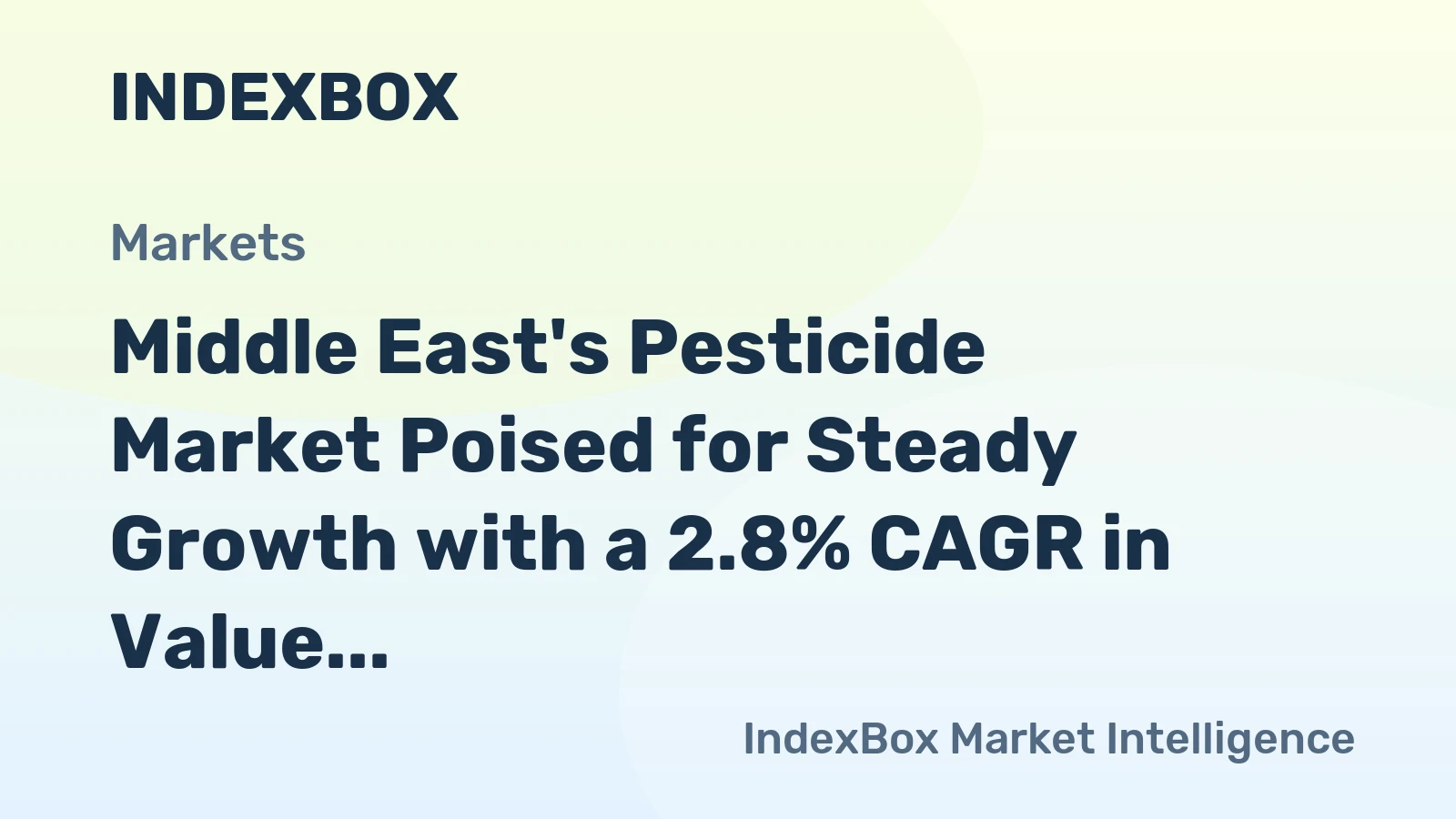 Middle East's Pesticide Market Poised for Steady Growth with a 2.8% CAGR in Value Through 2035