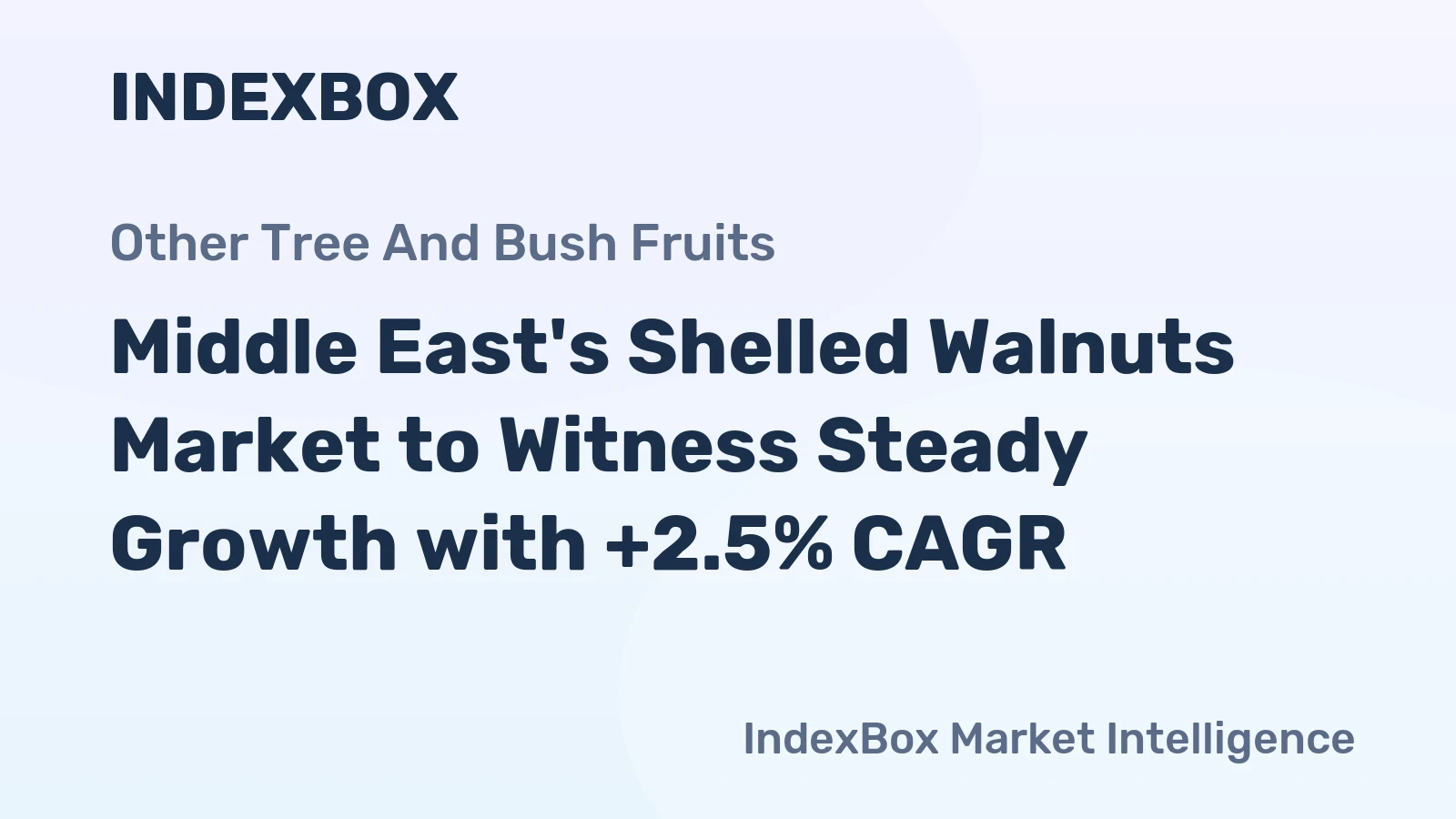 Middle East's Shelled Walnuts Market to Witness Steady Growth with +2.5% CAGR