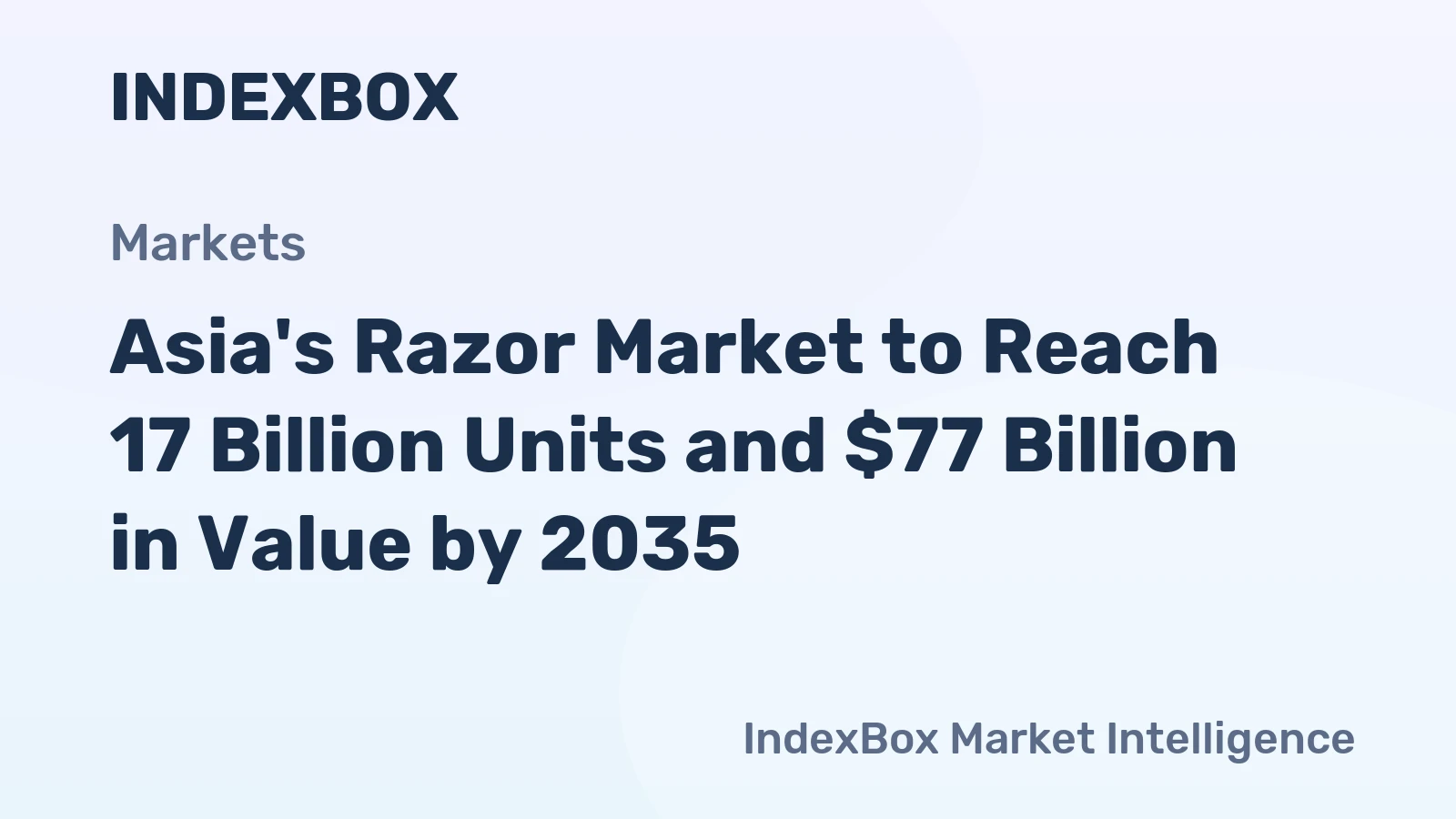 Asia's Razor Market to Reach 17 Billion Units and $77 Billion in Value by 2035