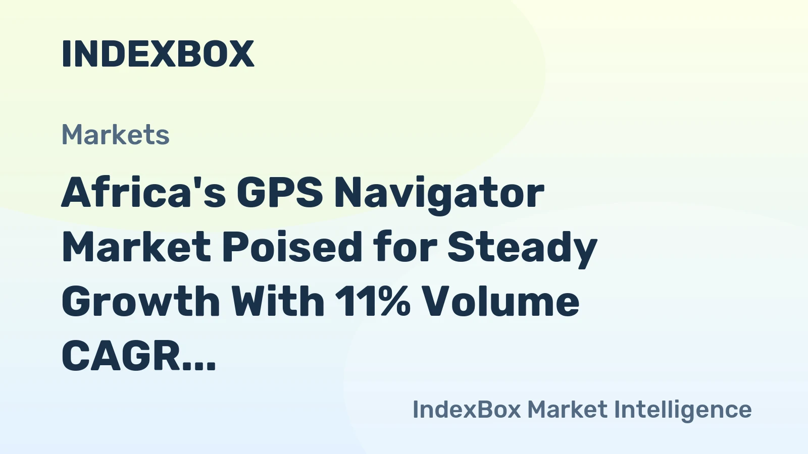 Africa's GPS Navigator Market Poised for Steady Growth With 11% Volume CAGR Through 2035