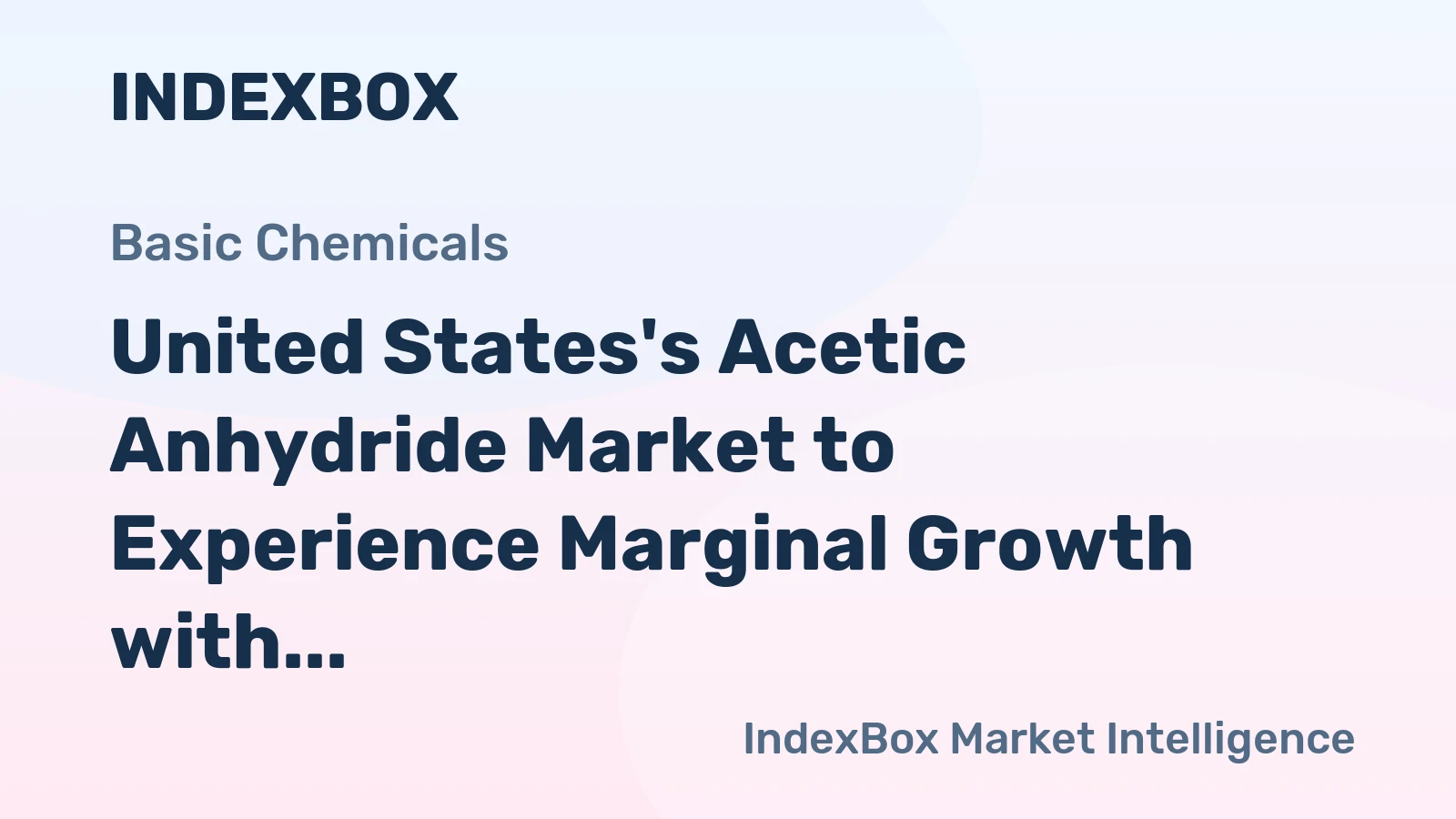 United States's Acetic Anhydride Market to Experience Marginal Growth with CAGR of +0.2% over the Next Decade