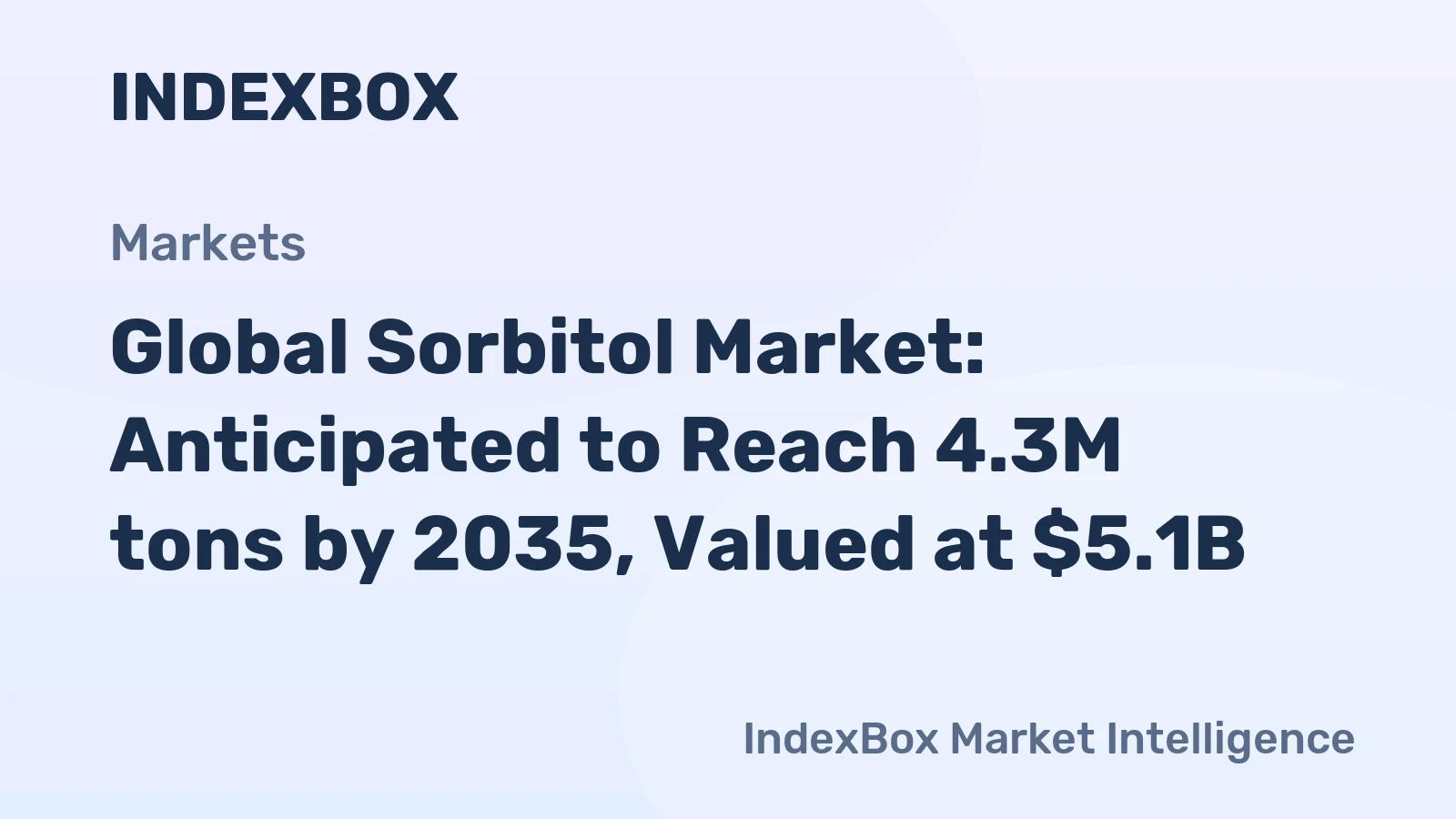 Global Sorbitol Market: Anticipated to Reach 4.3M tons by 2035, Valued at $5.1B