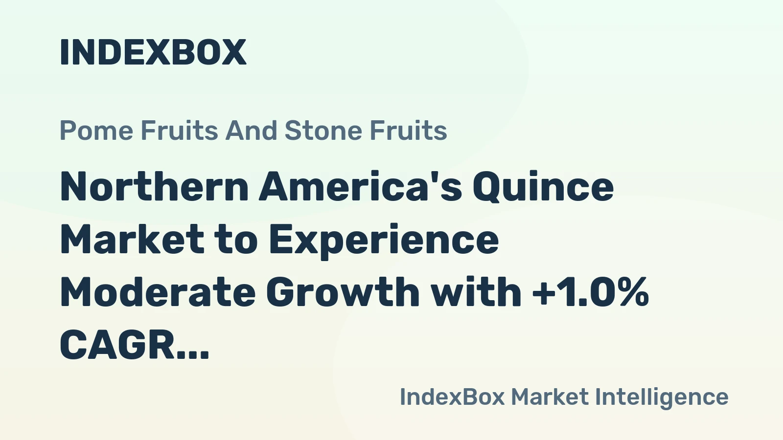 Northern America's Quince Market to Experience Moderate Growth with +1.0% CAGR