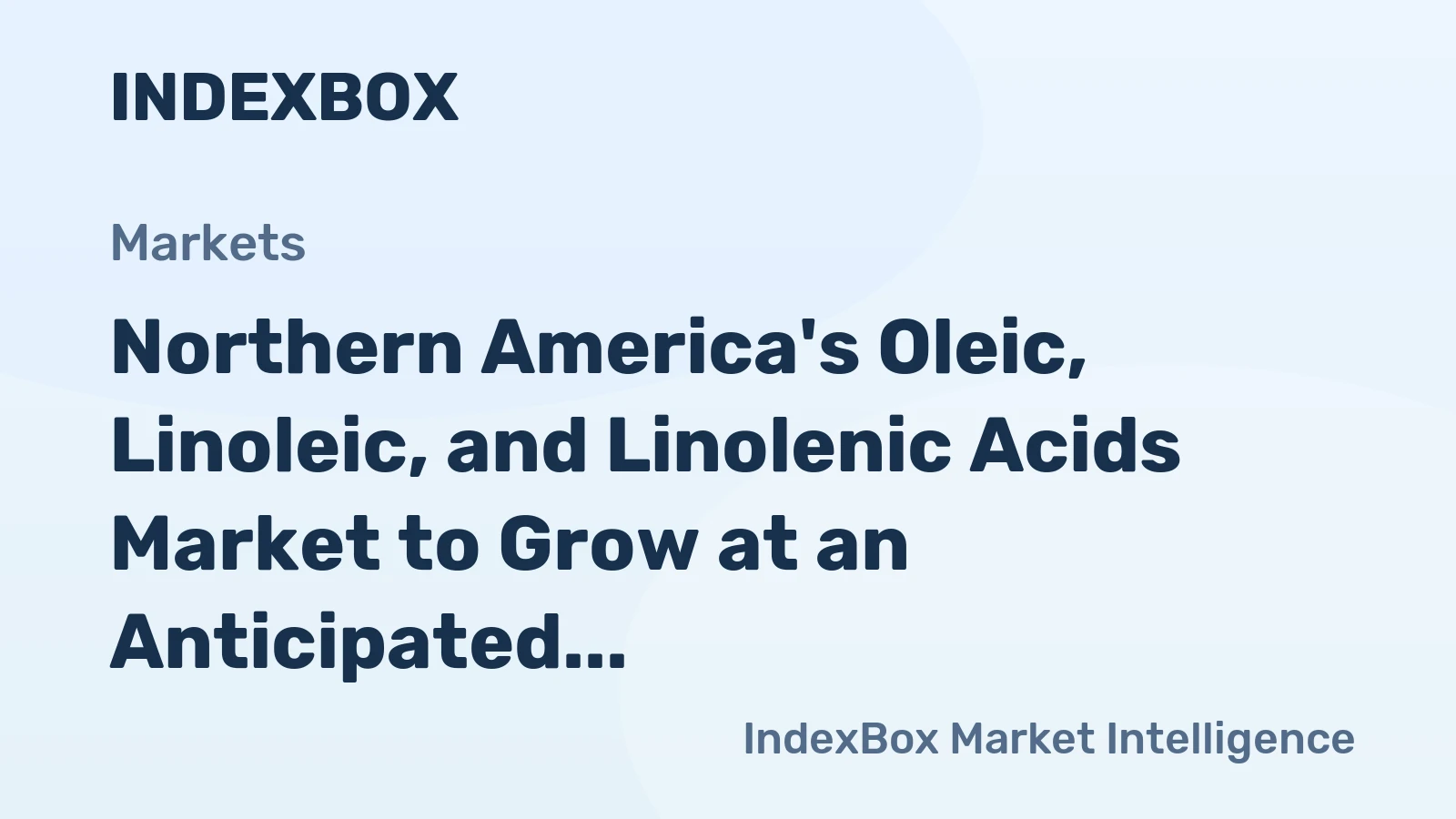 Northern America's Oleic, Linoleic, and Linolenic Acids Market to Grow at an Anticipated CAGR of +1.0% by 2035