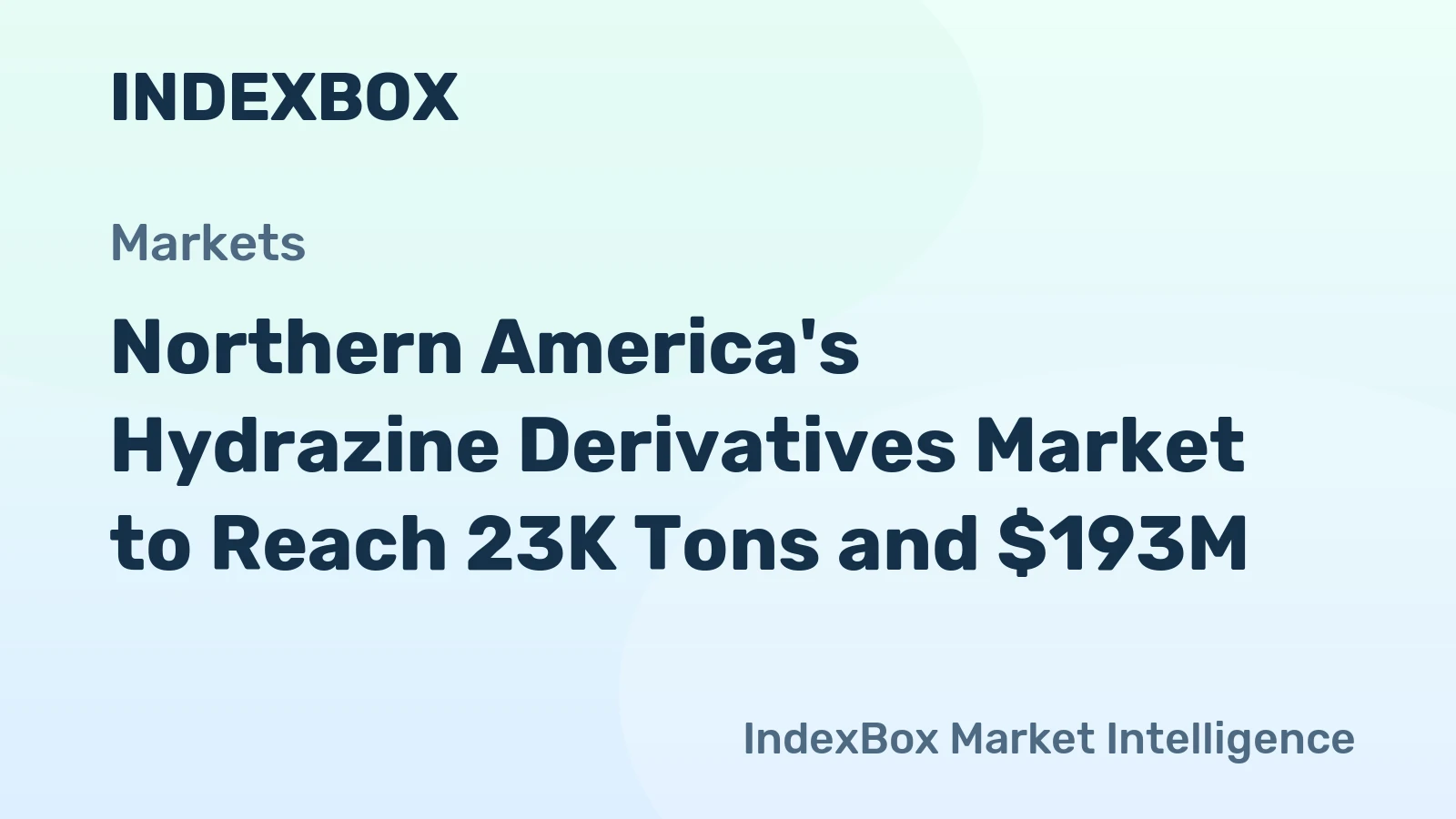 Northern America's Hydrazine Derivatives Market to Reach 23K Tons and $193M