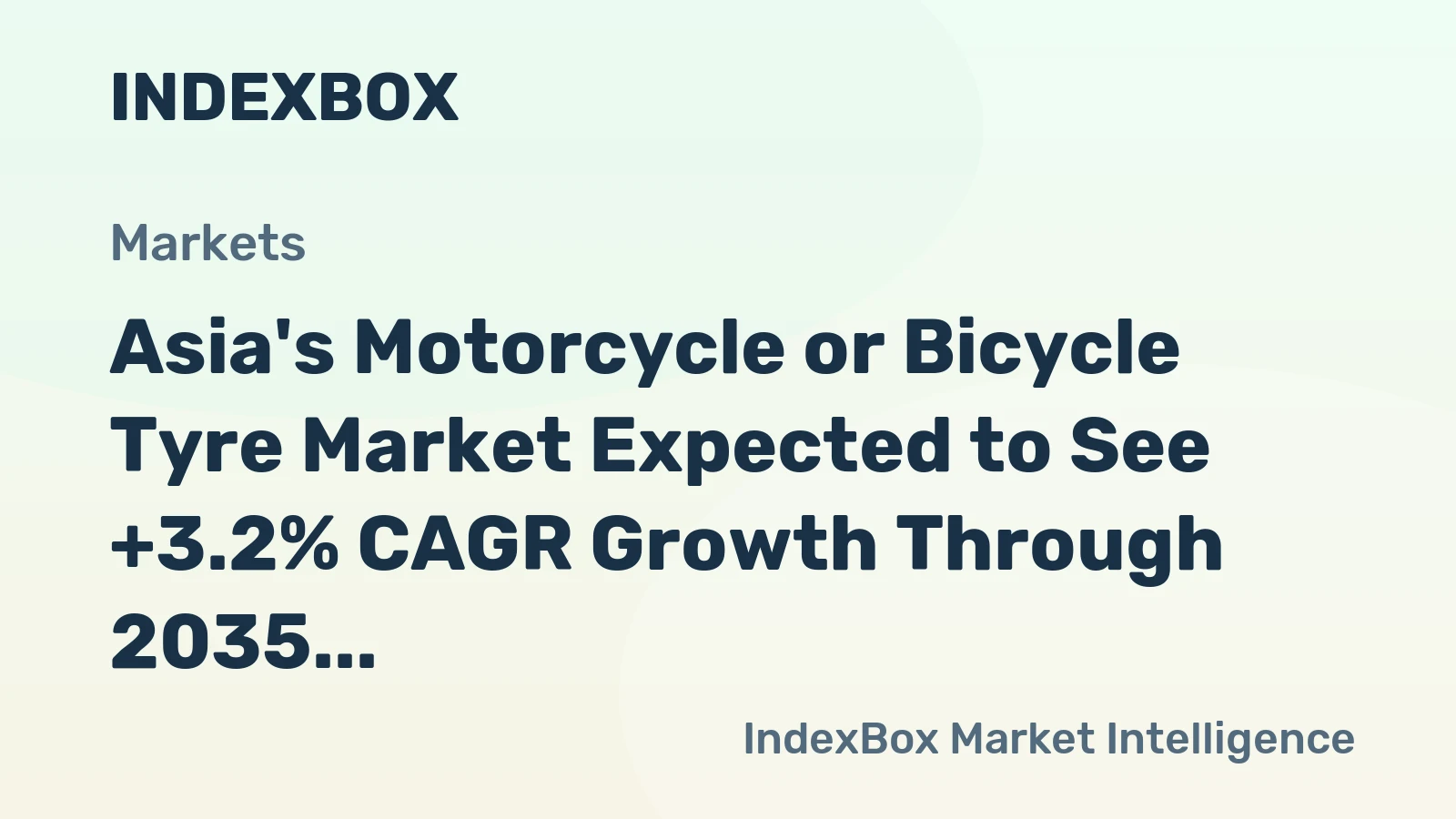 Asia's Motorcycle or Bicycle Tyre Market Expected to See +3.2% CAGR Growth Through 2035