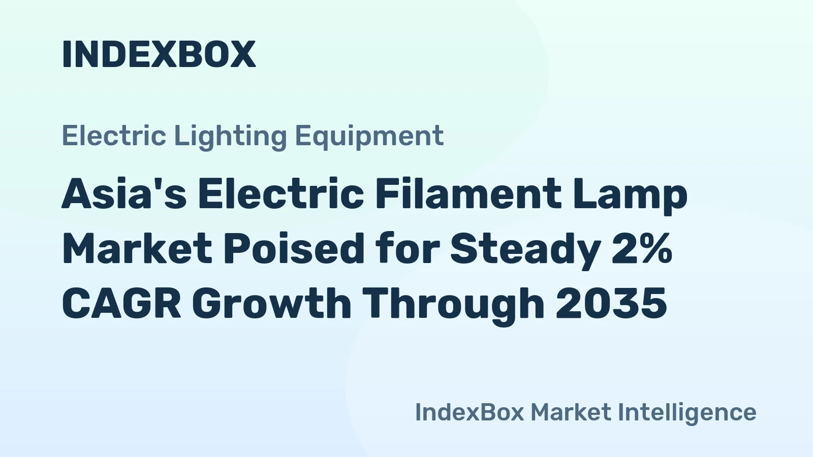 Asia's Electric Filament Lamp Market Poised for Steady 2% CAGR Growth Through 2035
