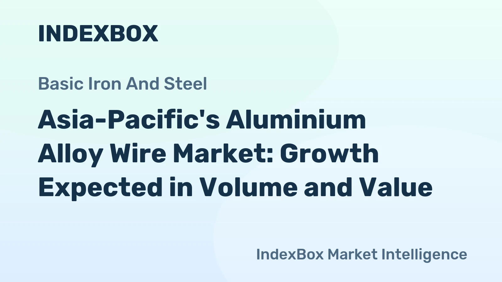Asia-Pacific's Aluminium Alloy Wire Market: Growth Expected in Volume and Value