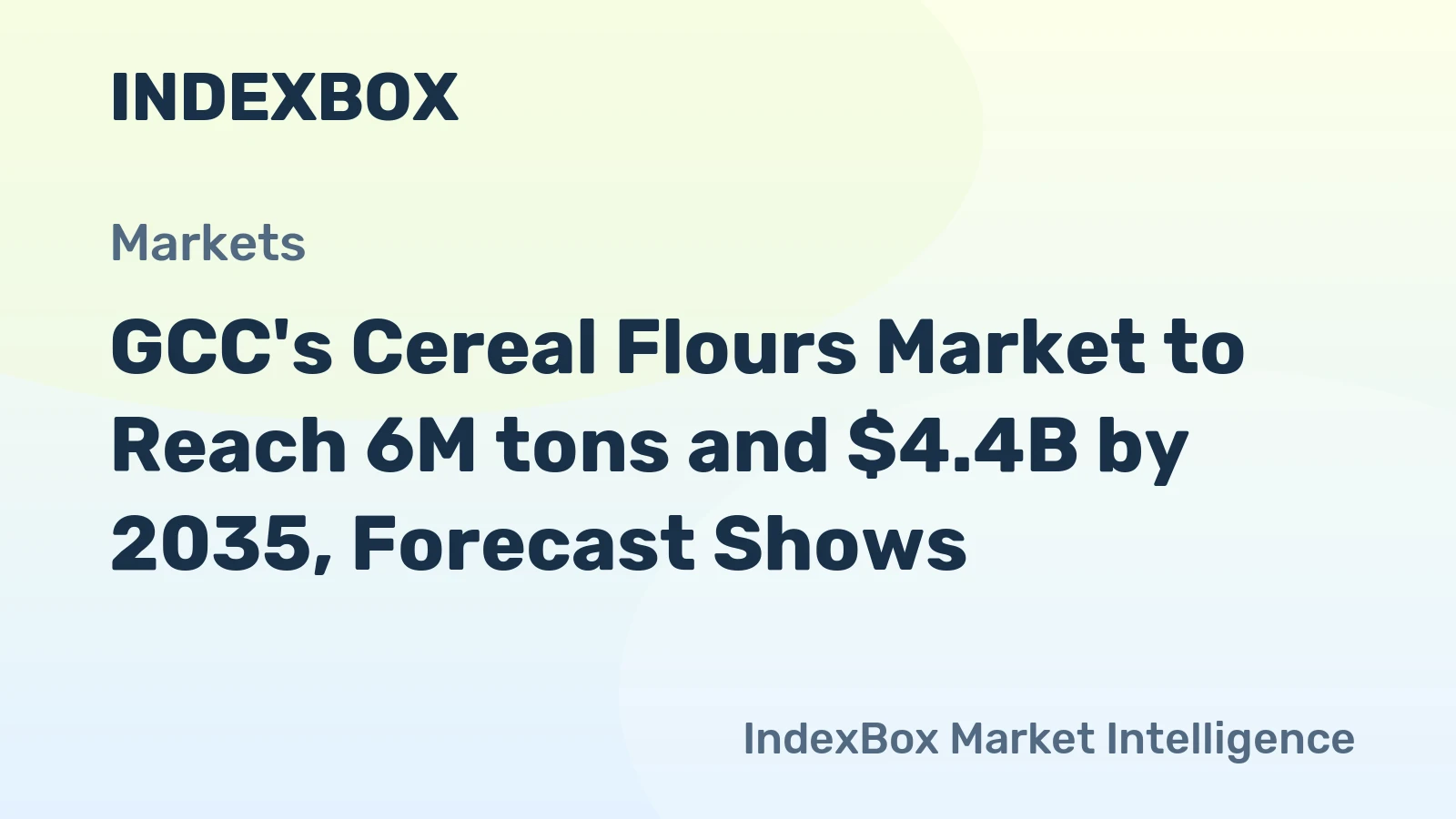 GCC's Cereal Flours Market to Reach 6M tons and $4.4B by 2035, Forecast Shows