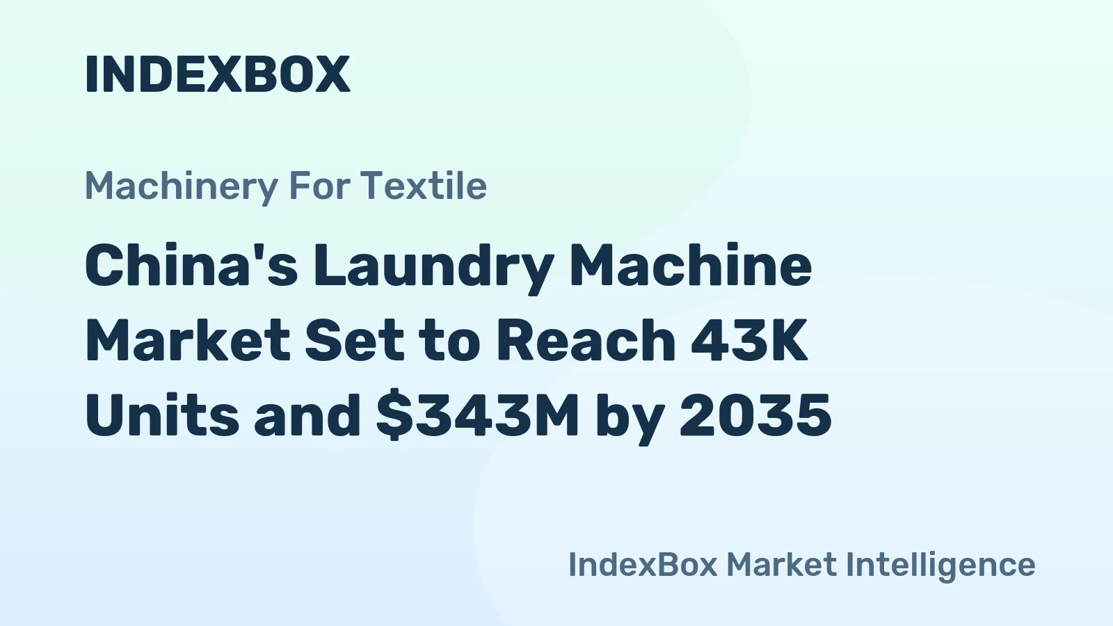 China's Laundry Machine Market Set to Reach 43K Units and $343M by 2035