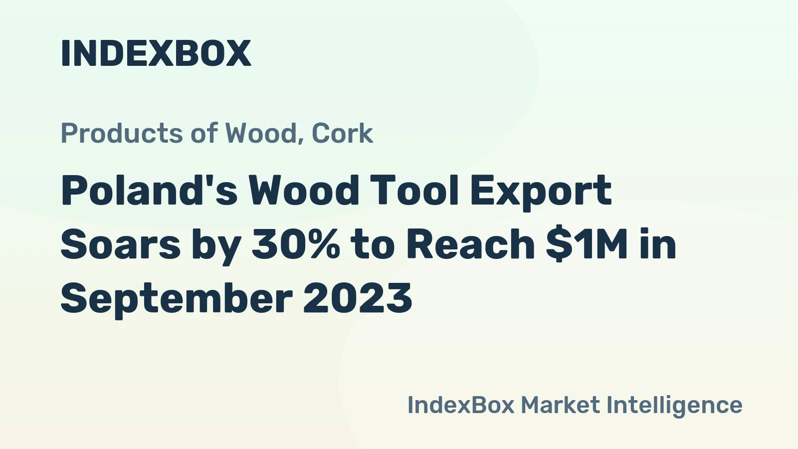 Poland's Wood Tool Export Soars by 30% to Reach $1M in September 2023