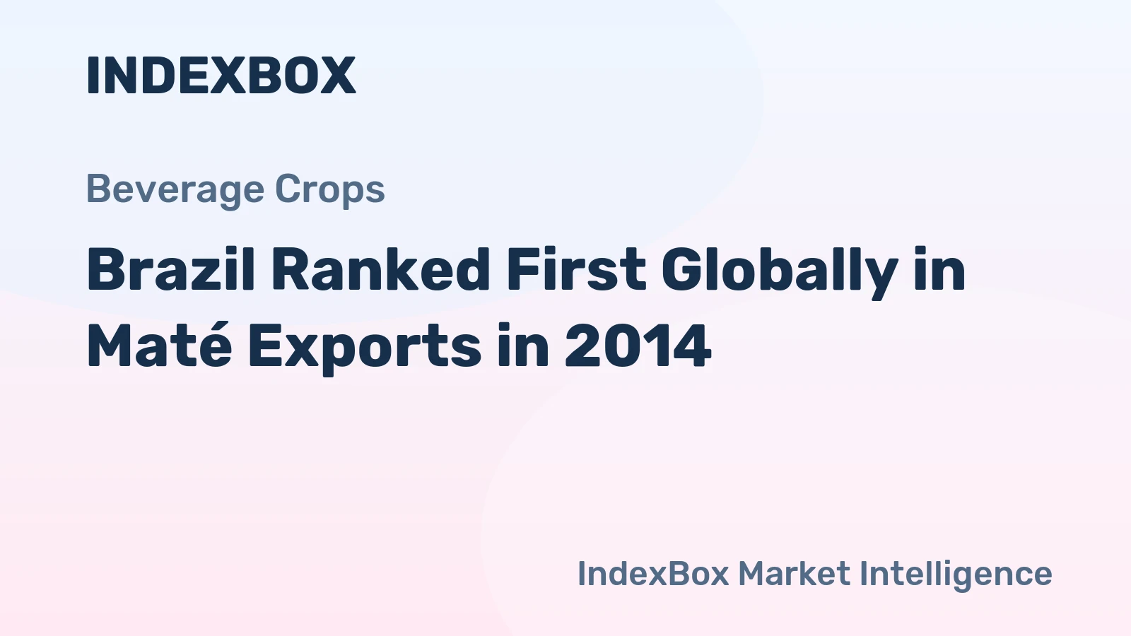 Brazil Ranked First Globally in Maté Exports in 2014