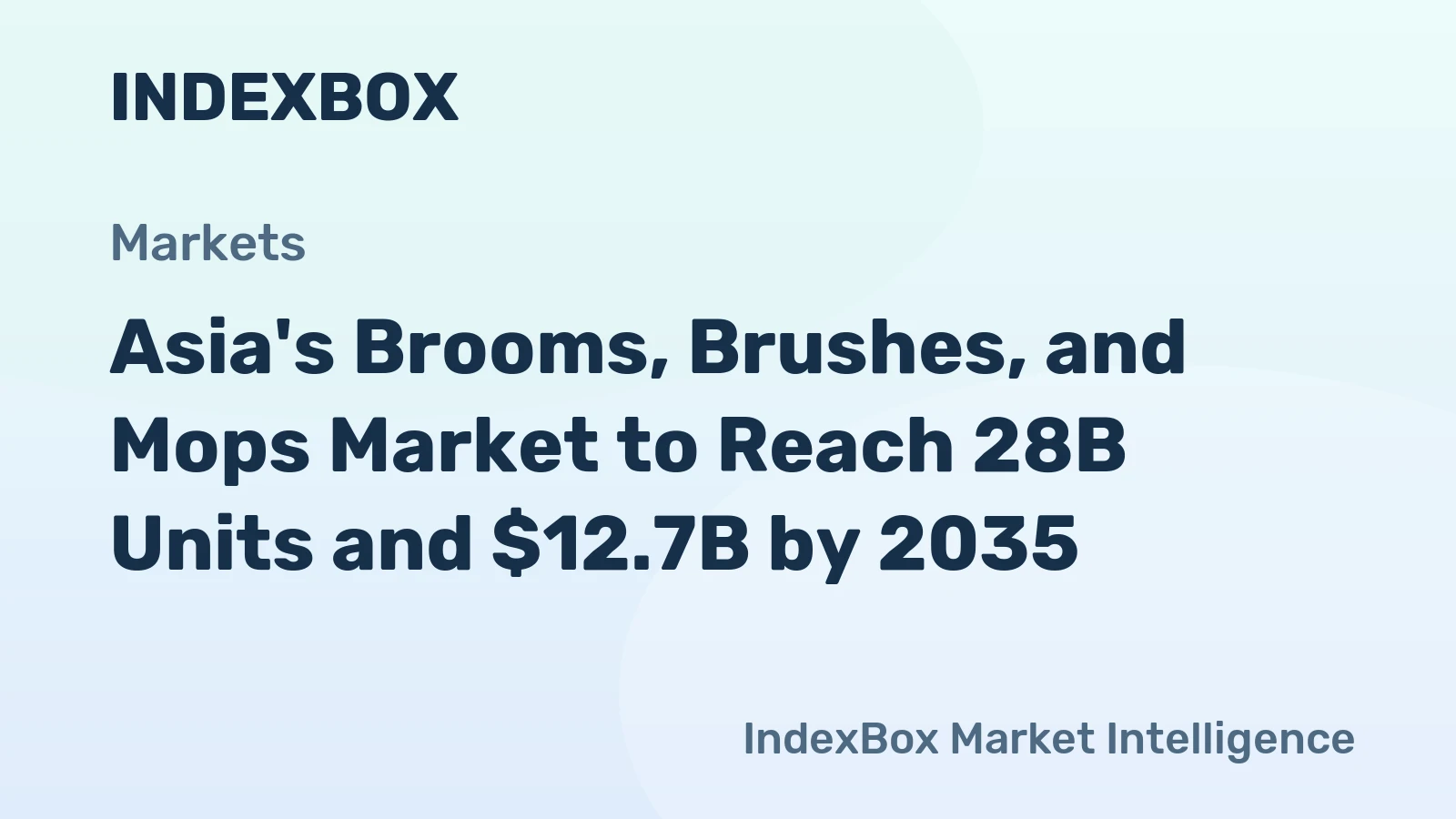 Asia's Brooms, Brushes, and Mops Market to Reach 28B Units and $12.7B by 2035