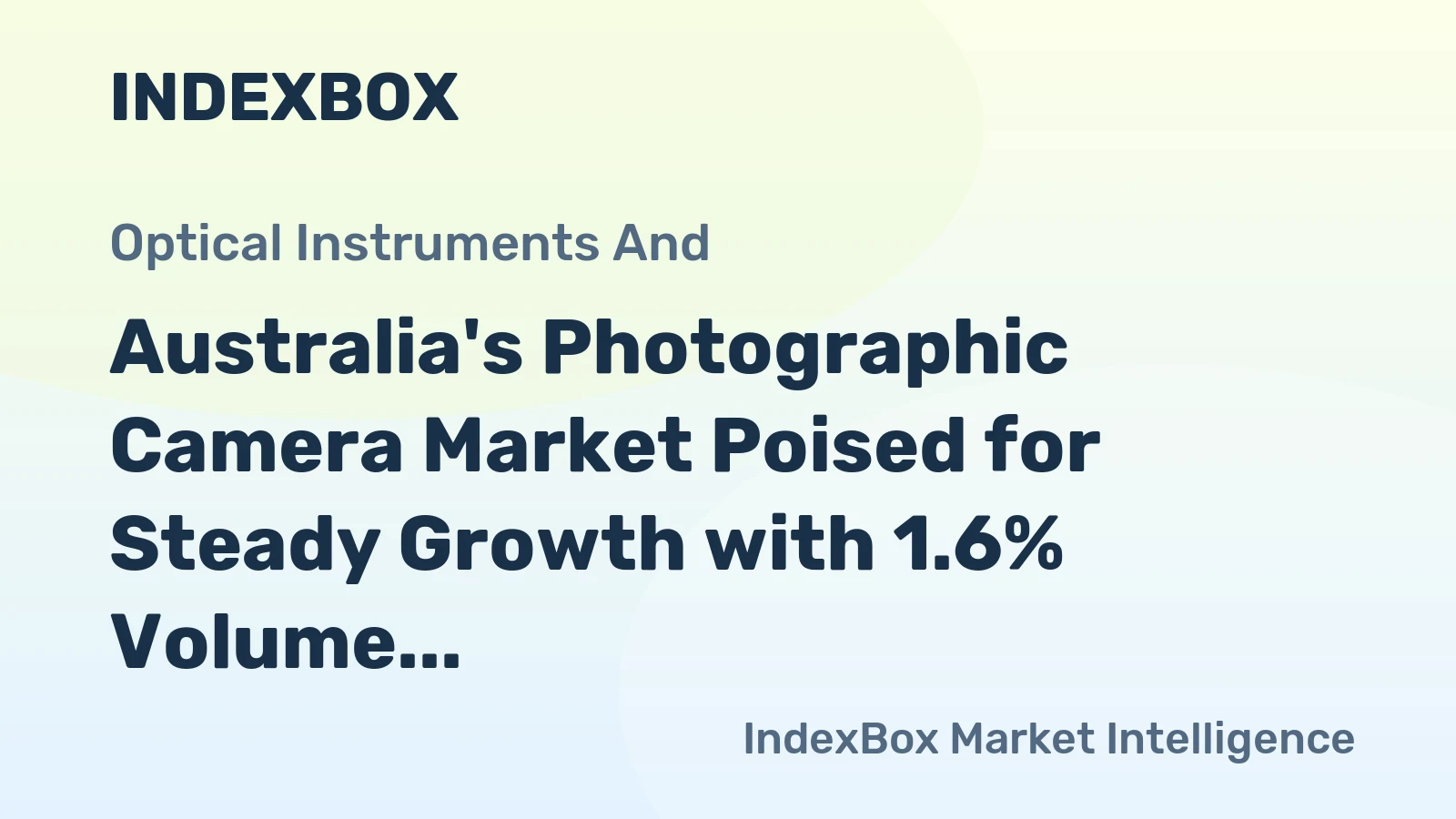 Australia's Photographic Camera Market Poised for Steady Growth with 1.6% Volume CAGR Through 2035