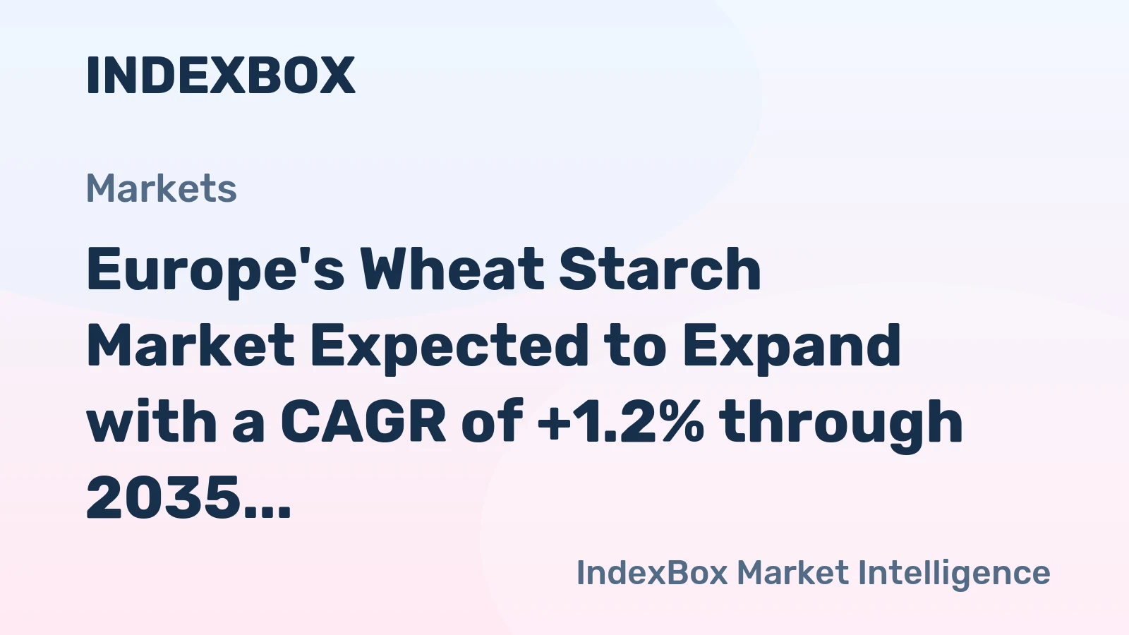 Europe's Wheat Starch Market Expected to Expand with a CAGR of +1.2% through 2035