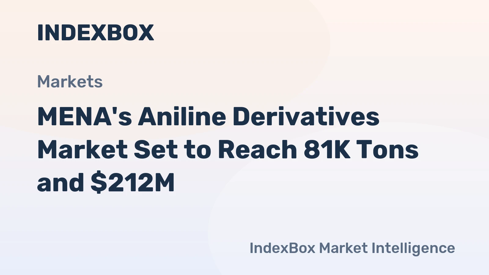 MENA's Aniline Derivatives Market Set to Reach 81K Tons and $212M