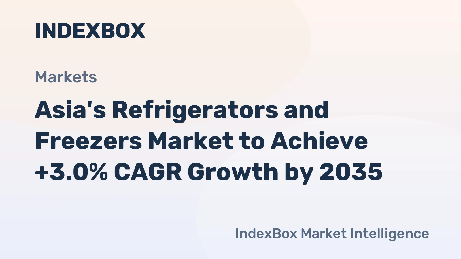 Asia's Refrigerators and Freezers Market to Achieve +3.0% CAGR Growth by 2035