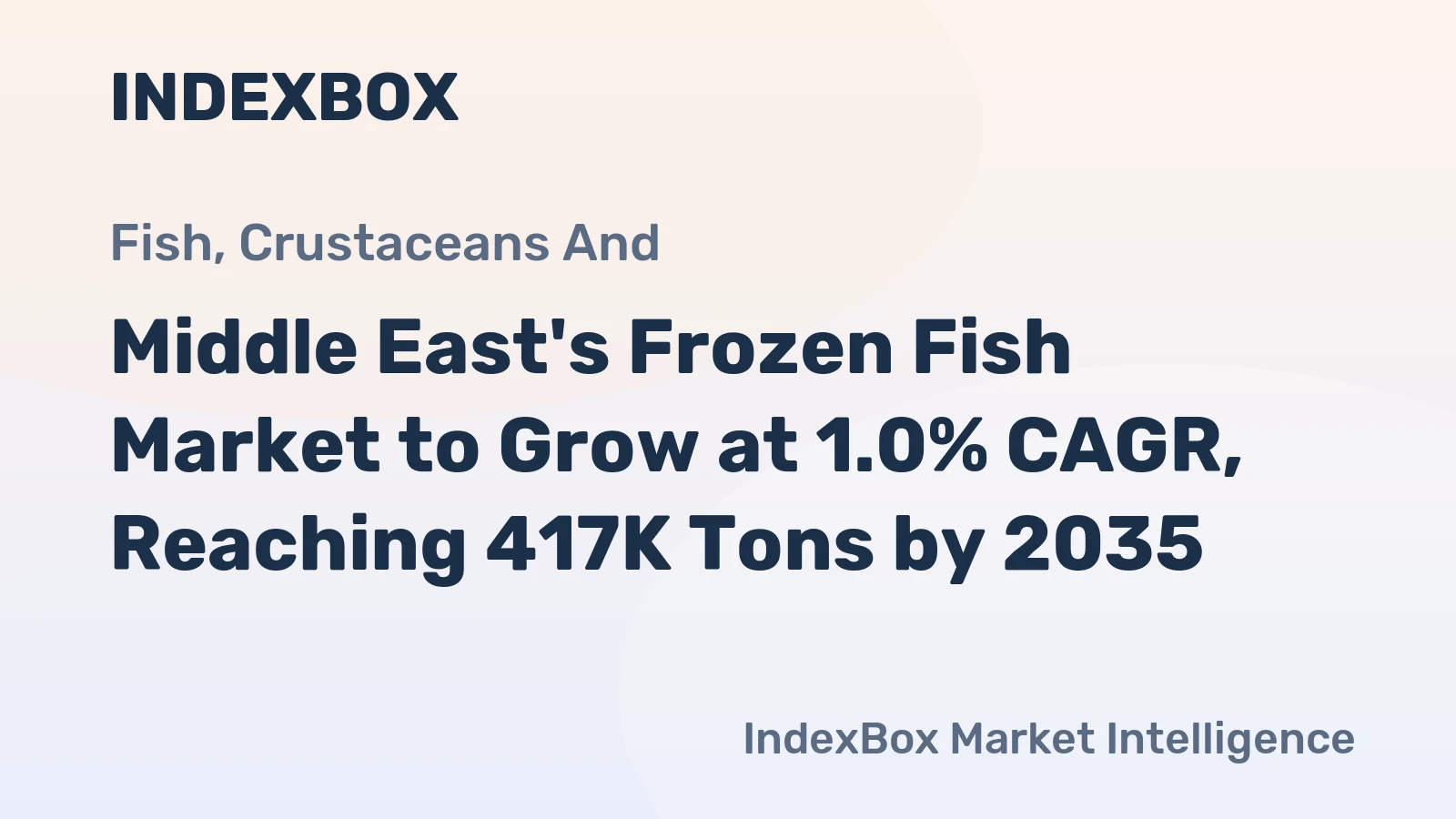 Middle East's Frozen Fish Market to Grow at 1.0% CAGR, Reaching 417K Tons by 2035