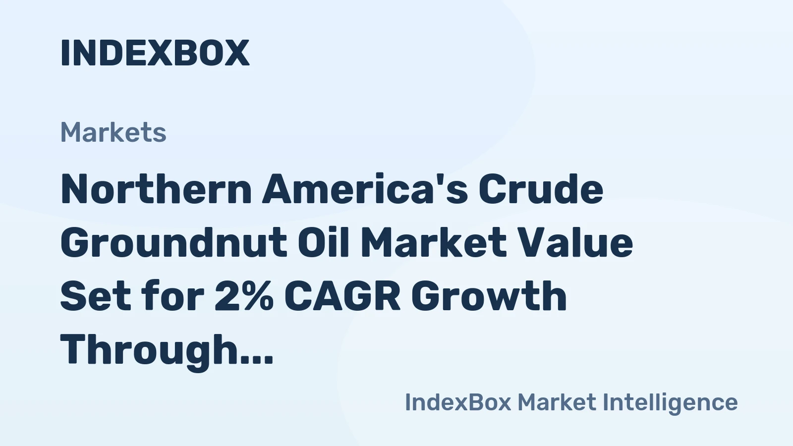 Northern America's Crude Groundnut Oil Market Value Set for 2% CAGR Growth Through 2035