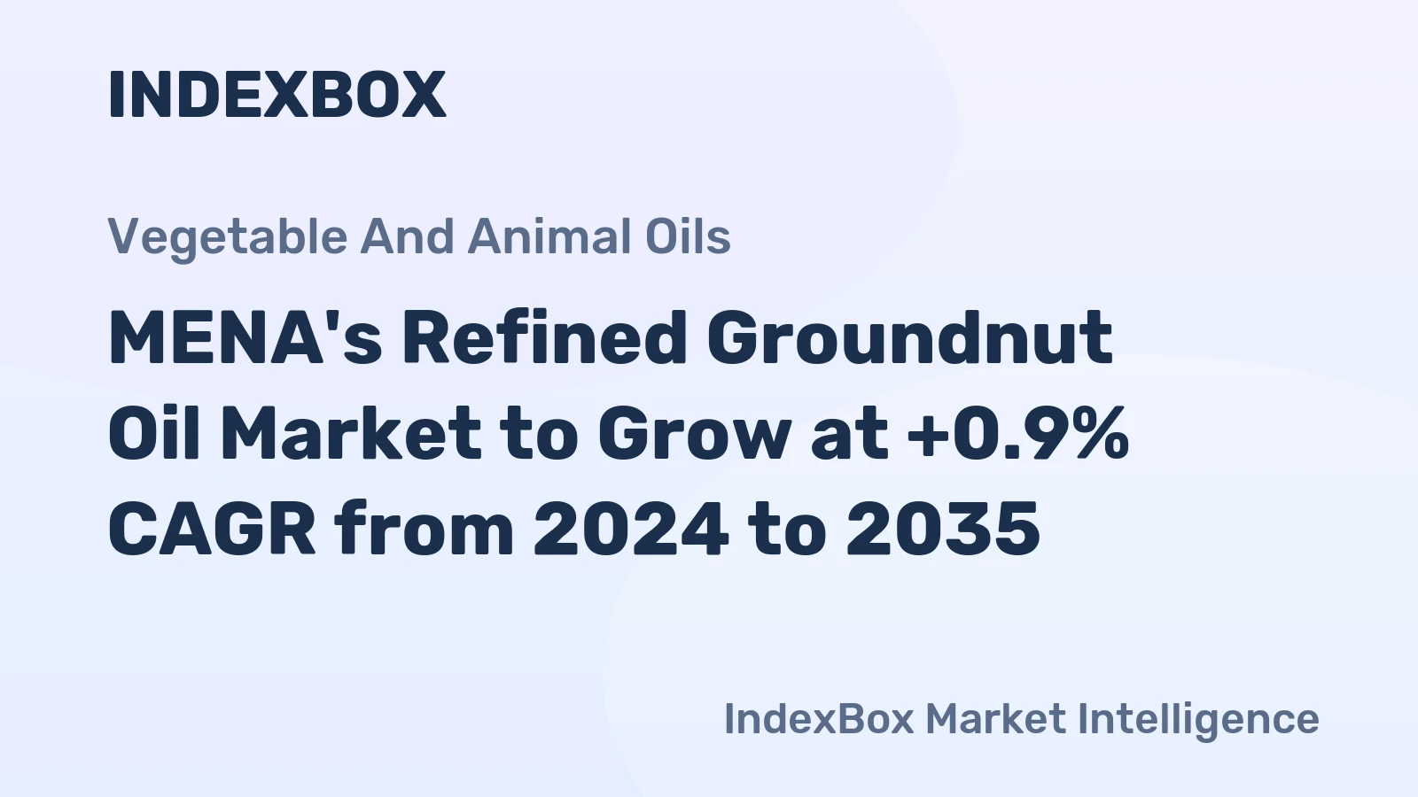 MENA's Refined Groundnut Oil Market to Grow at +0.9% CAGR from 2024 to 2035