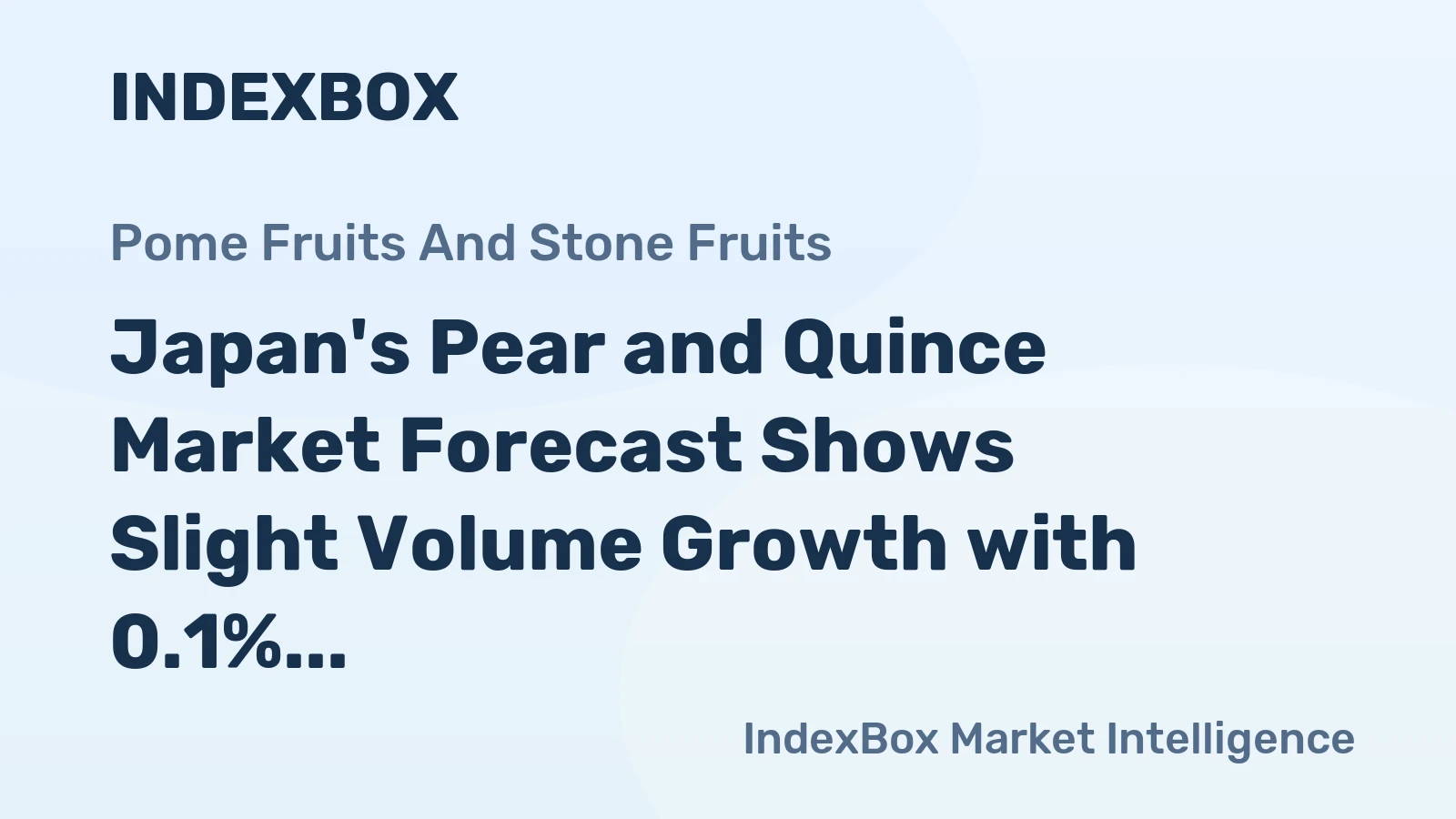 Japan's Pear and Quince Market Forecast Shows Slight Volume Growth with 0.1% CAGR Through 2035
