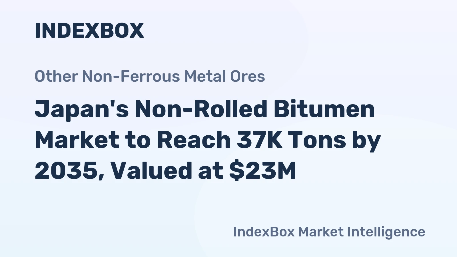 Japan's Non-Rolled Bitumen Market to Reach 37K Tons by 2035, Valued at $23M