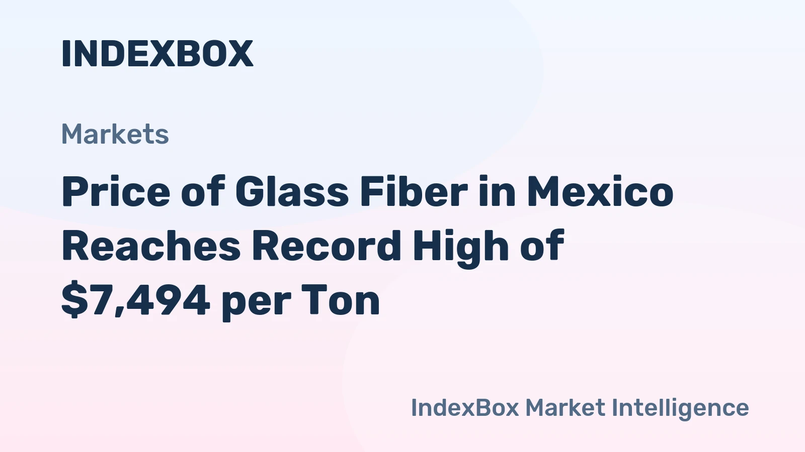 Price of Glass Fiber in Mexico Reaches Record High of $7,494 per Ton