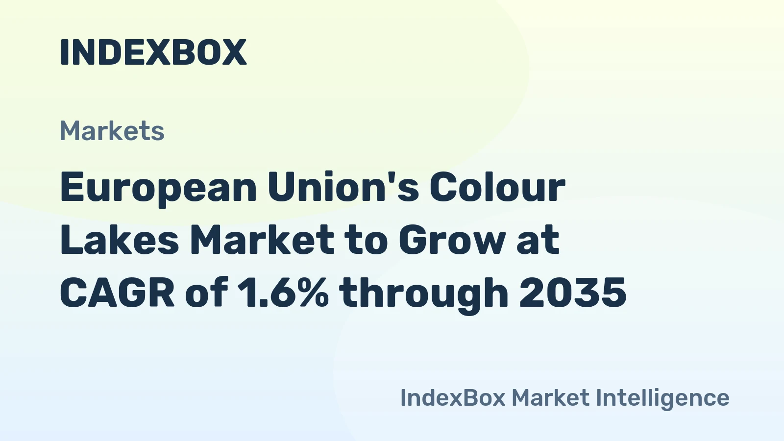 European Union's Colour Lakes Market to Grow at CAGR of 1.6% through 2035