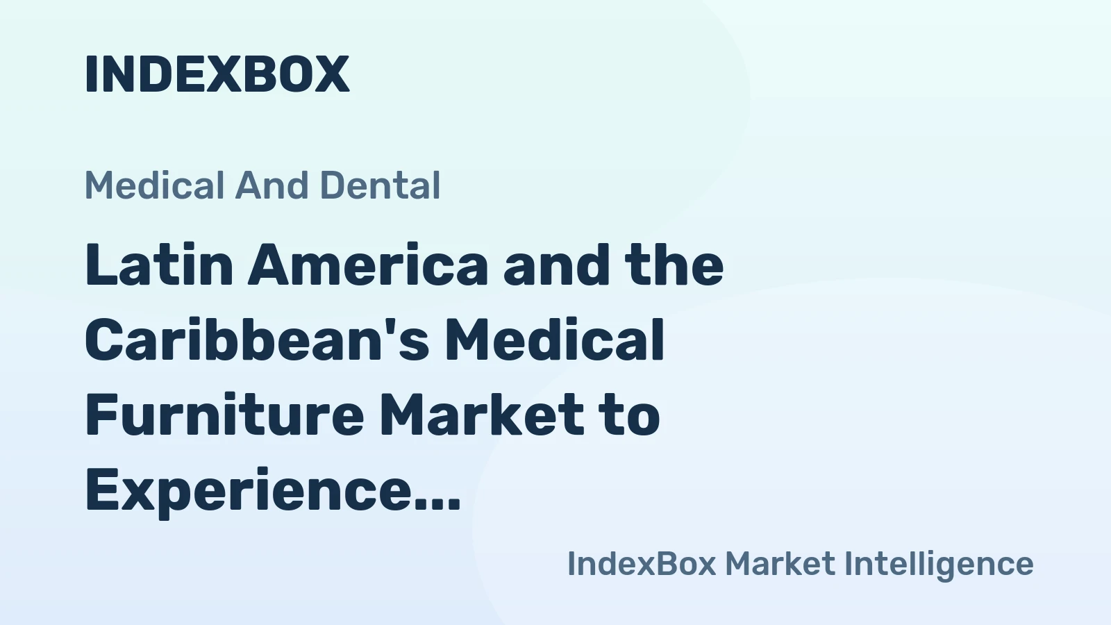 Latin America and the Caribbean's Medical Furniture Market to Experience Modest Growth with a CAGR of +0.8% from 2024 to 2035