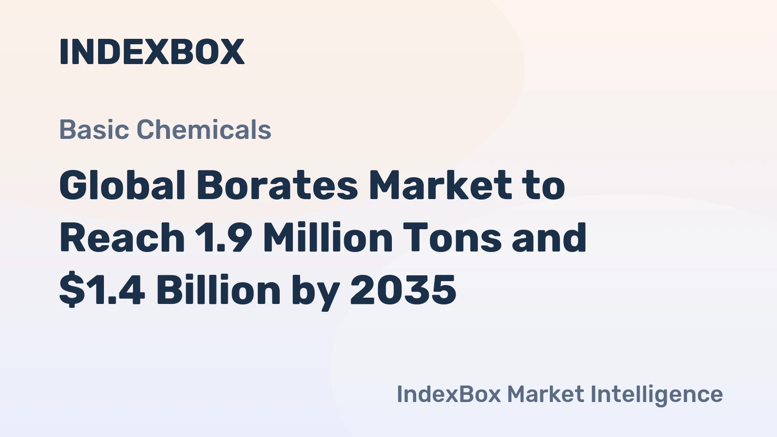 Global Borates Market to Reach 1.9 Million Tons and $1.4 Billion by 2035