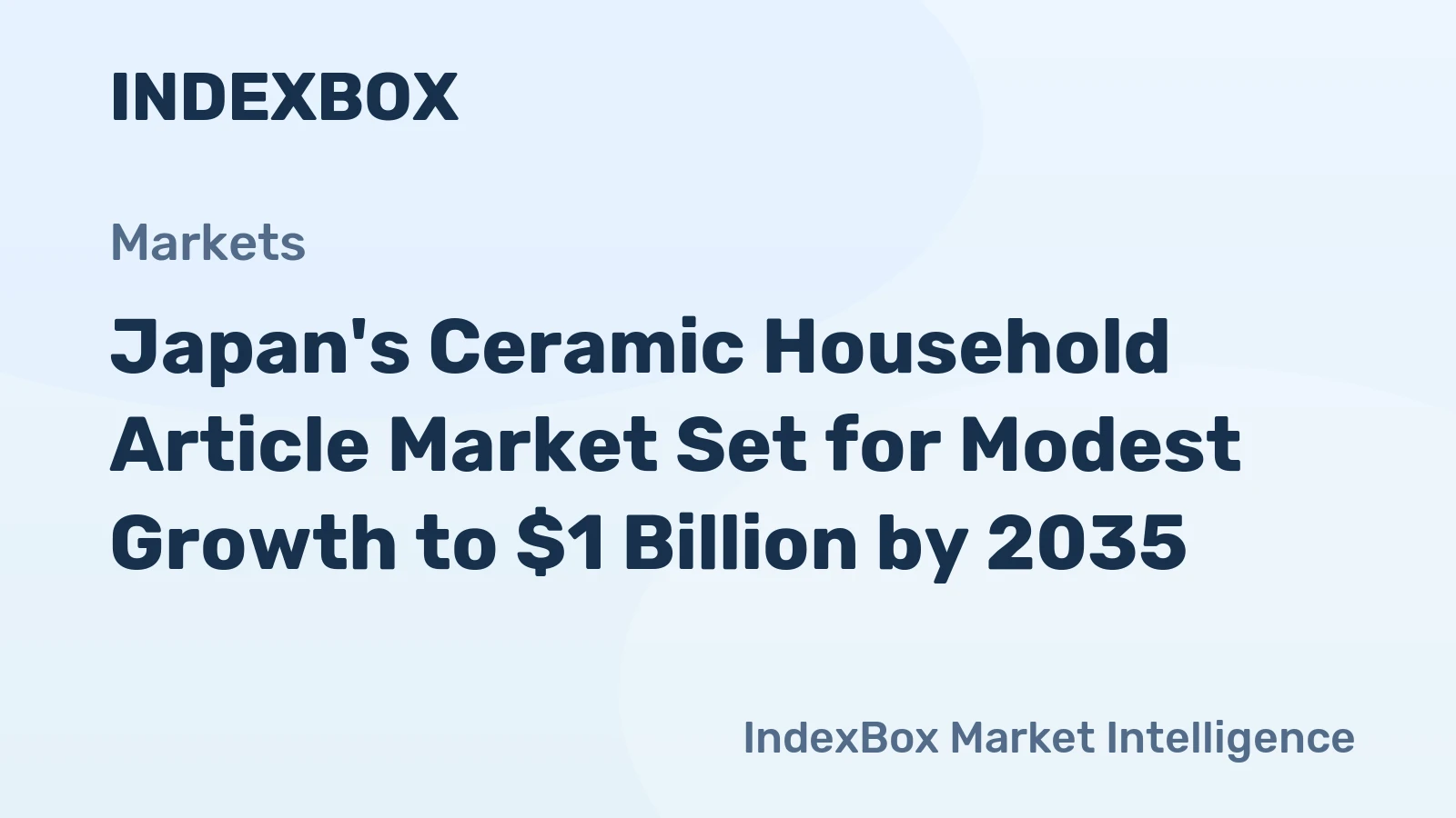 Japan's Ceramic Household Article Market Set for Modest Growth to $1 Billion by 2035