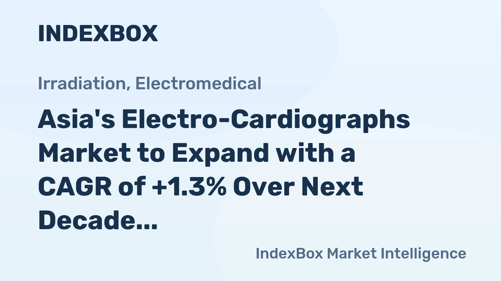 Asia's Electro-Cardiographs Market to Expand with a CAGR of +1.3% Over Next Decade